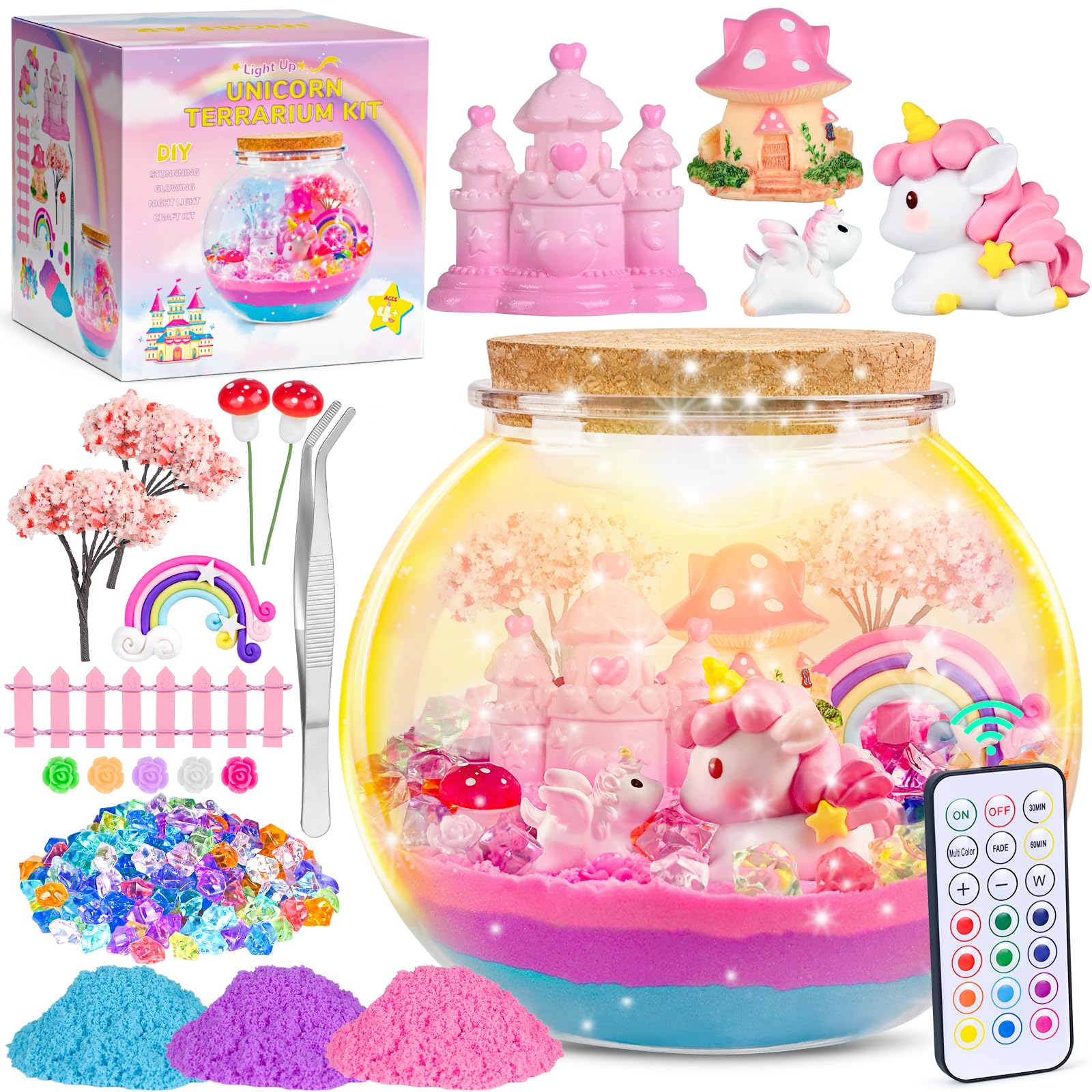 Amazon.com: Ingbear Unicorn Terrarium Kit for Kids, Arts and Crafts for ...
