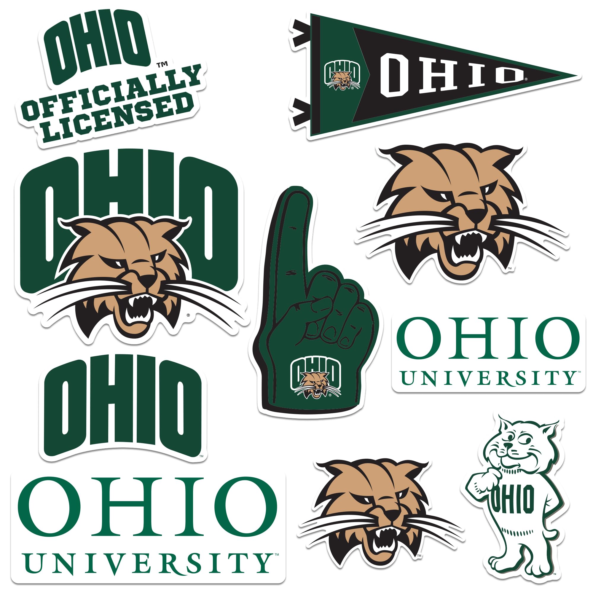 Amazon.com: Ohio University 9ct Vinyl Large Deluxe Stickers Variety ...