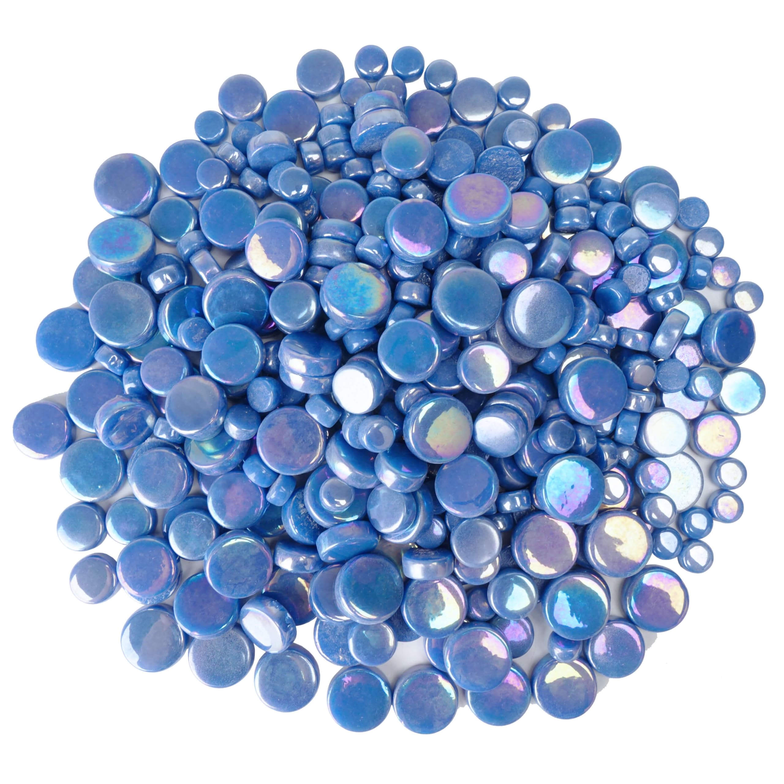Amazon.com: Samjobroad 4 Sizes Round Mosaic Tiles Blue, 300g Round ...