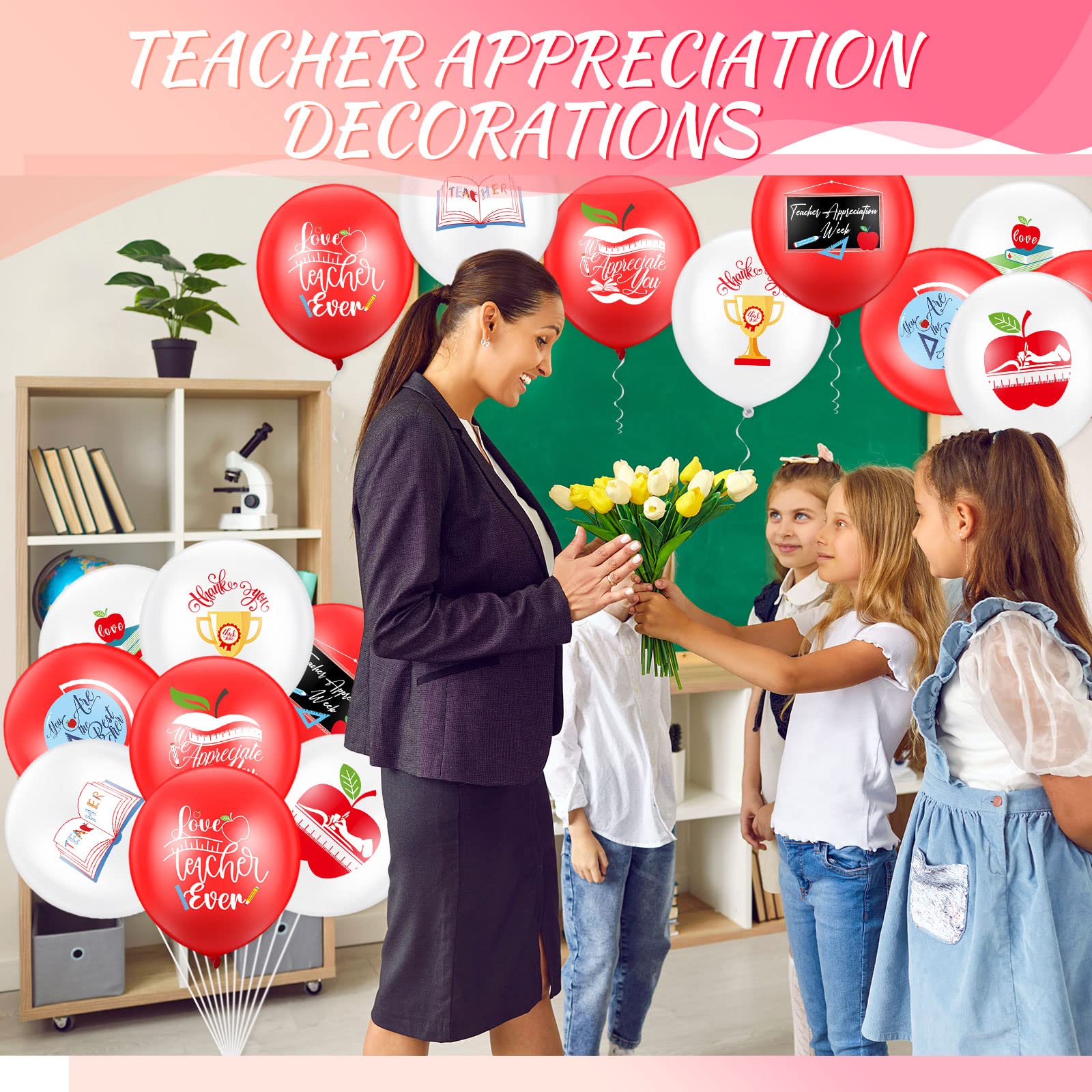 Snapklik.com : Lewtemi 24 Pack Back To School Teacher Balloons Thank ...