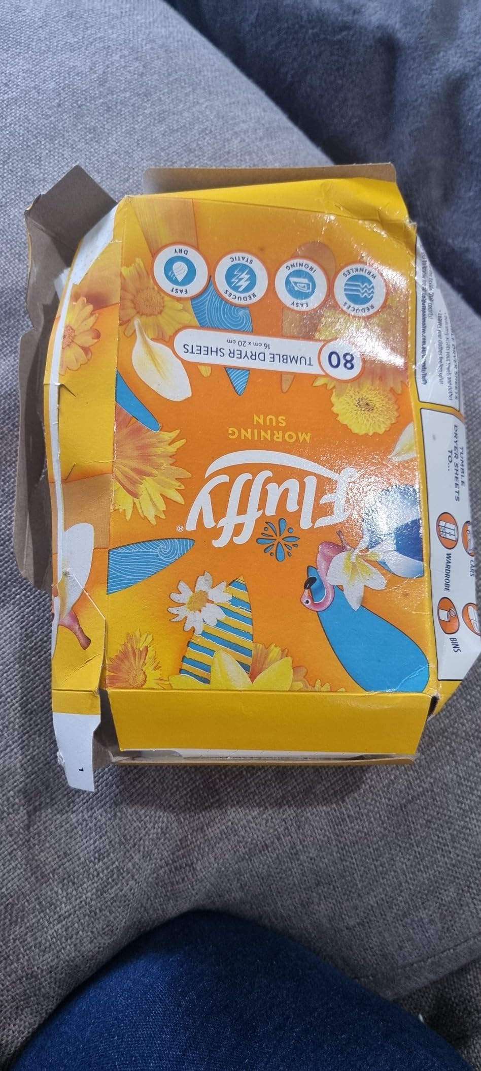 Fluffy Laundry Dryer Sheets, 80pk, Morning Sun, Long Lasting Fragrance ...