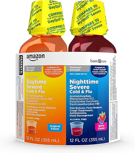 Amazon.com: Amazon Basic Care Daytime and Nighttime Max Strength Severe ...