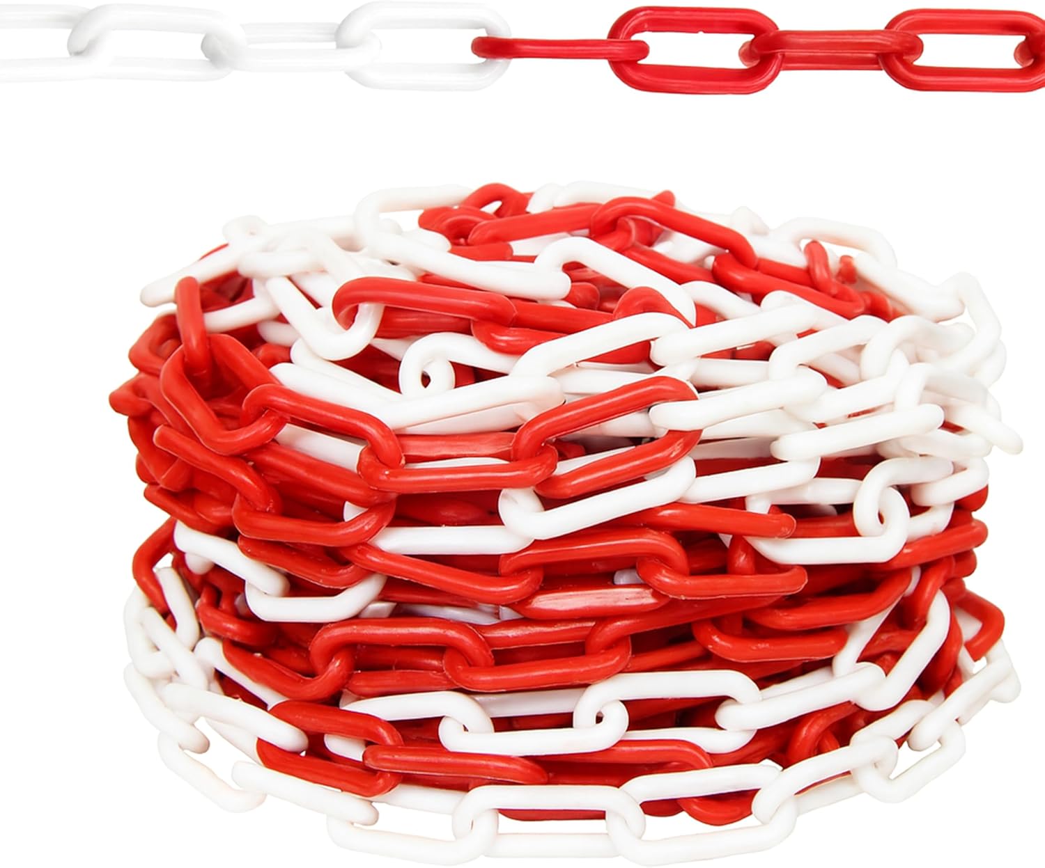 Berry 25-Meter Red and White Plastic Chain Safety Barrier | 8MM Thick ...