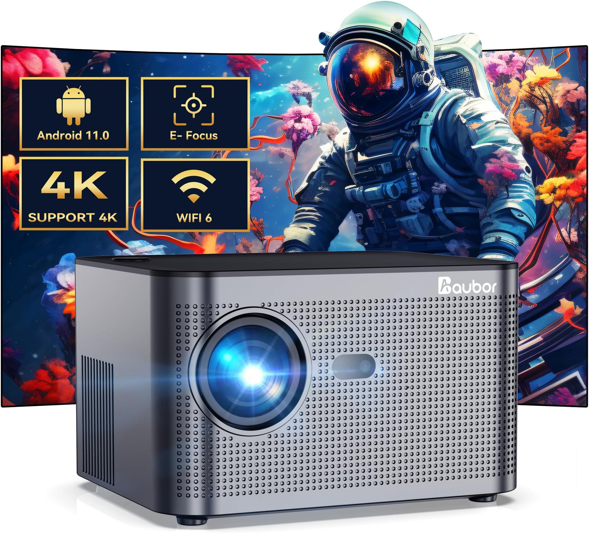 Amazon.com: Projector with WiFi and Bluetooth, 5G WiFi 4K Supported ...