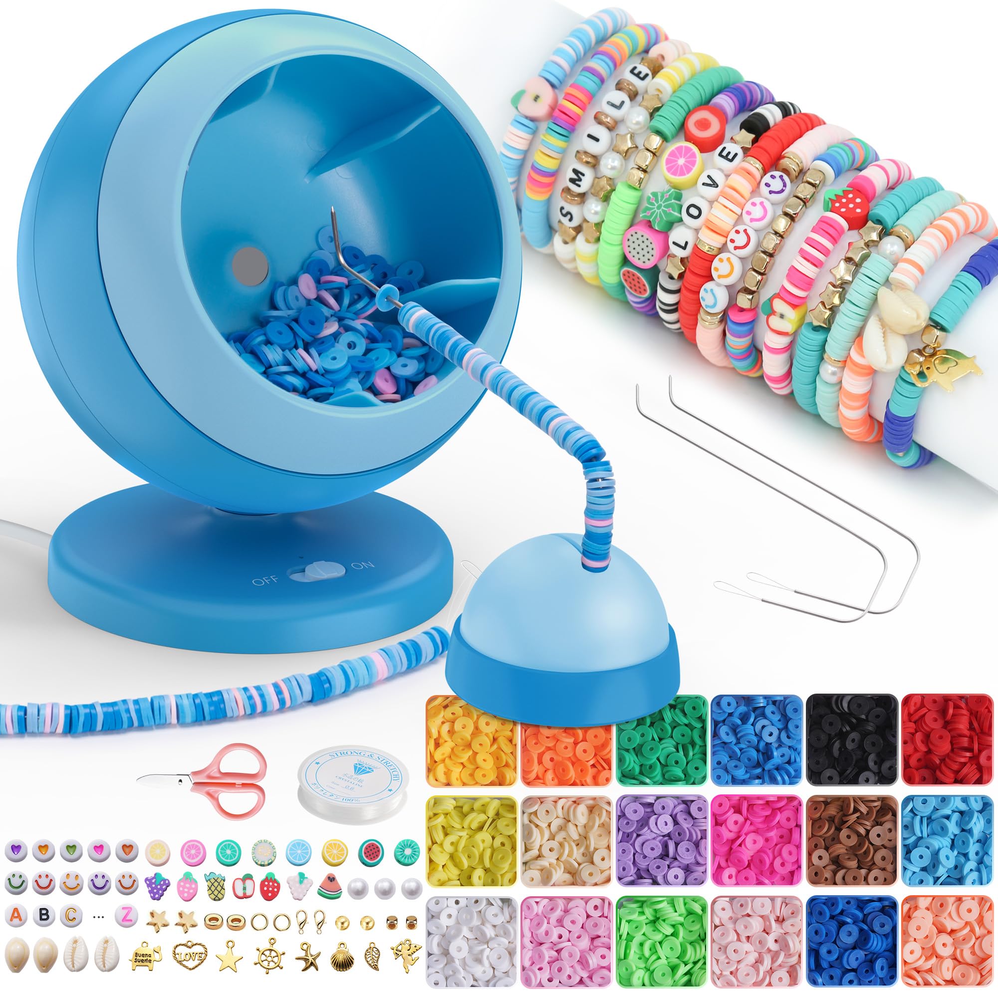 Amazon.com: ETUDAW Bead Spinner, Clay Beads Bracelet Making Kit ...