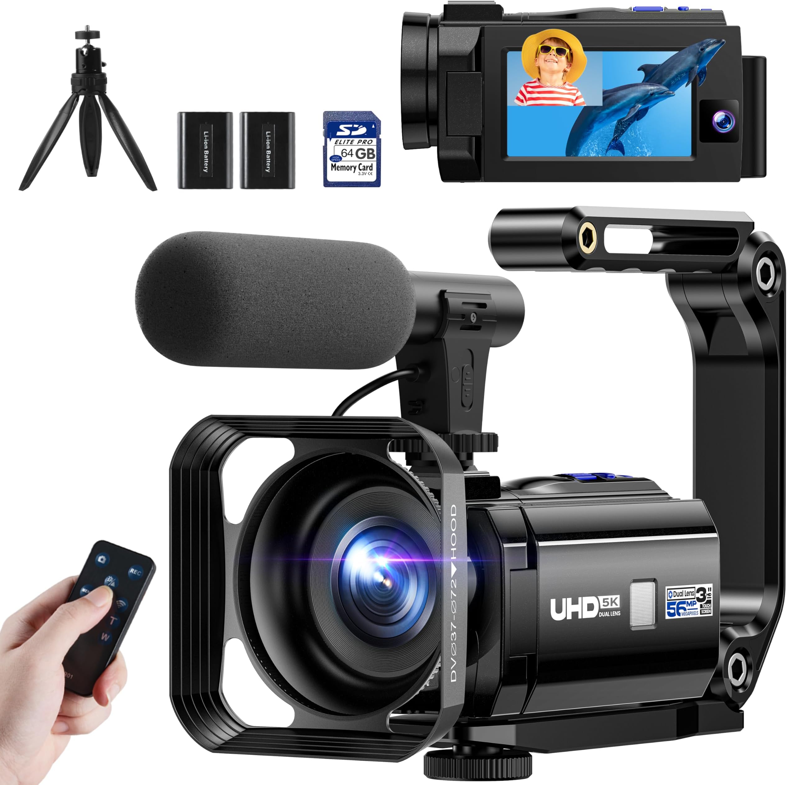 Amazon.com : Lierhyt 4k Video Camera Camcorder with 18X Digital Zoom ...
