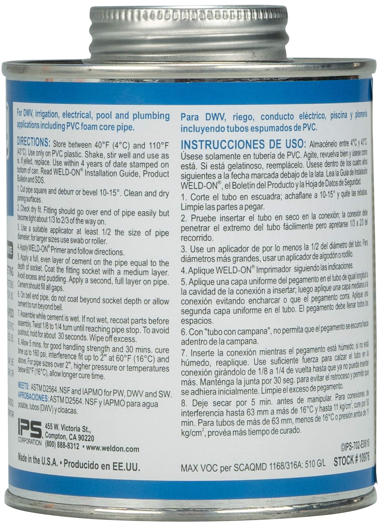 Snapklik.com : Weld-On 10976 702 PVC Regular-Bodied High-Strength ...