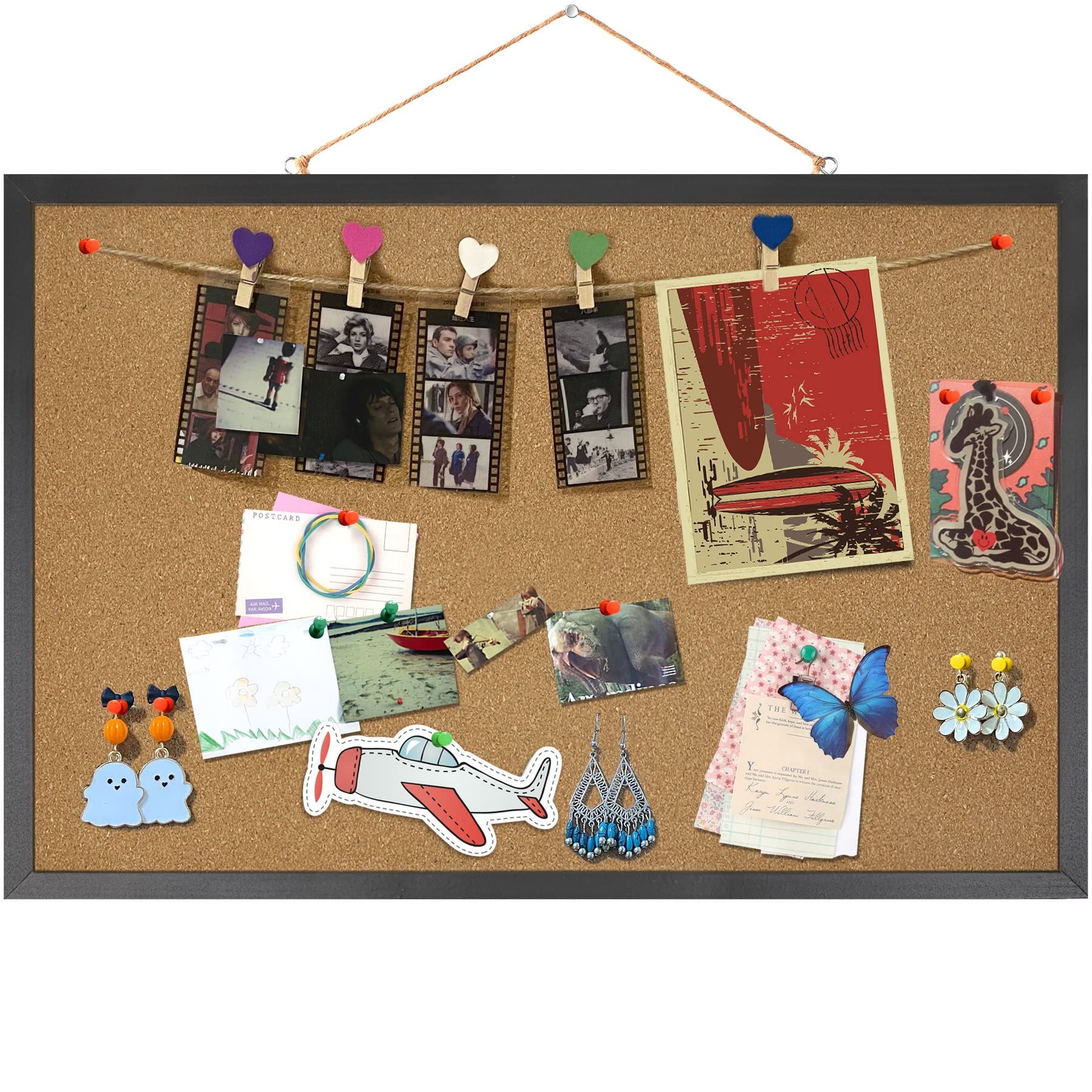 Snapklik.com : FEBSNOW Cork Board Bulletin Board 23 X 15.7Inches