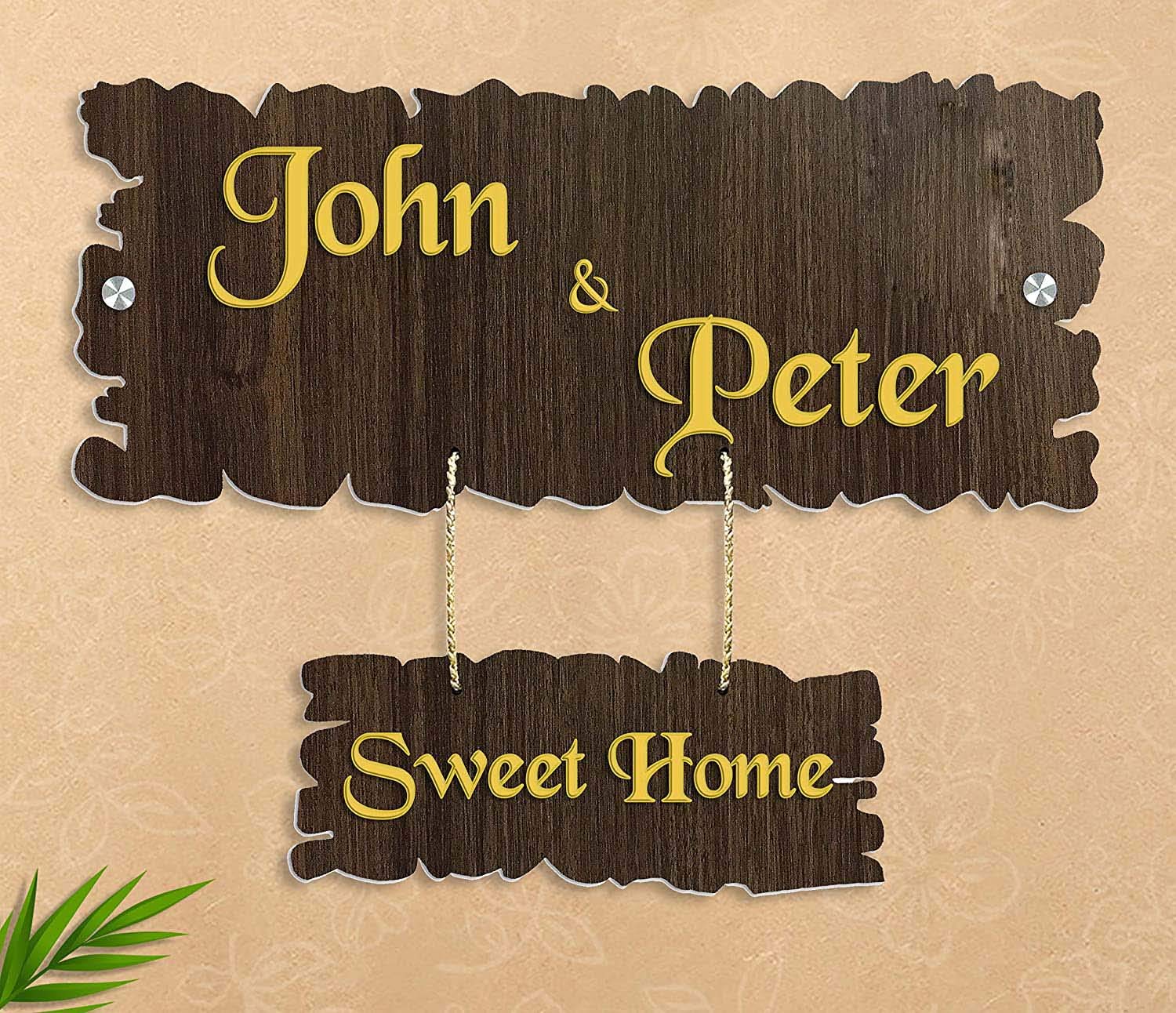 SIGNOOGLE® Customized Acrylic House Name Board Sign for Office Home ...