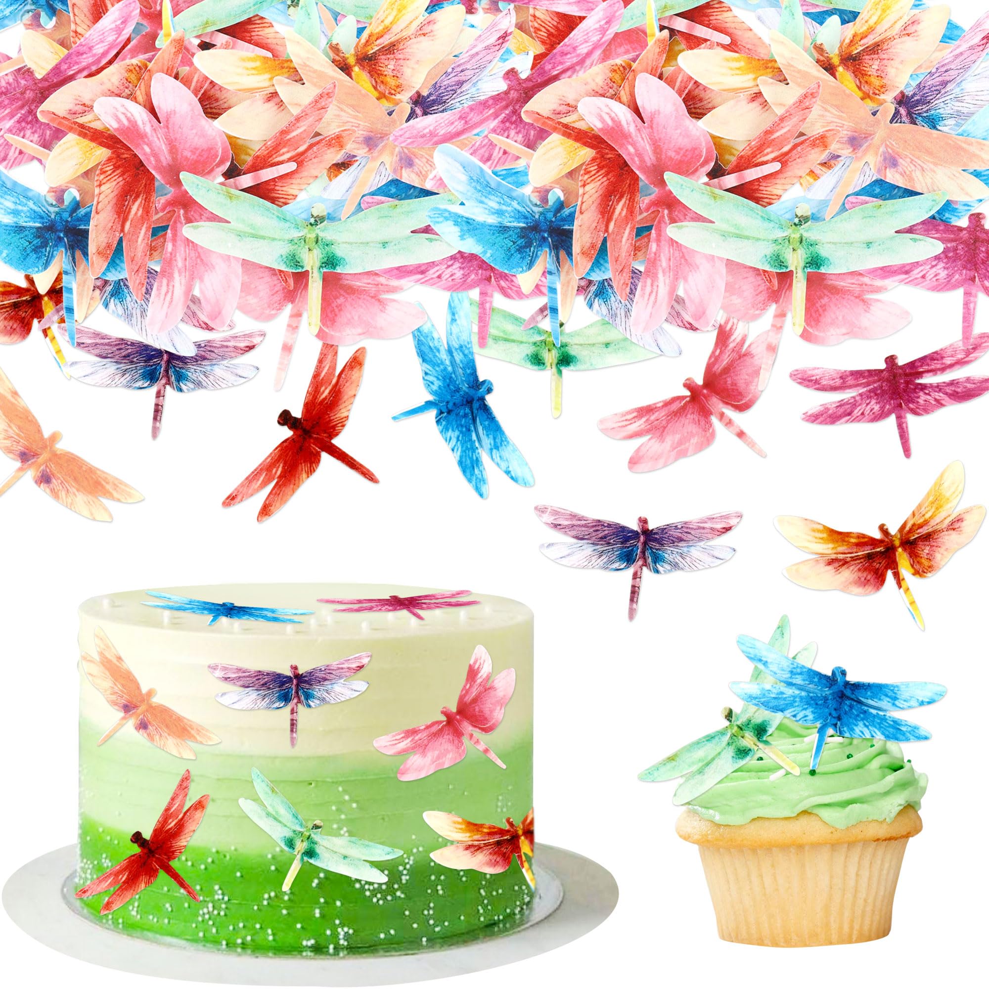 Cute Dragonfly Toppers Edible Edible Butterfly Decorations