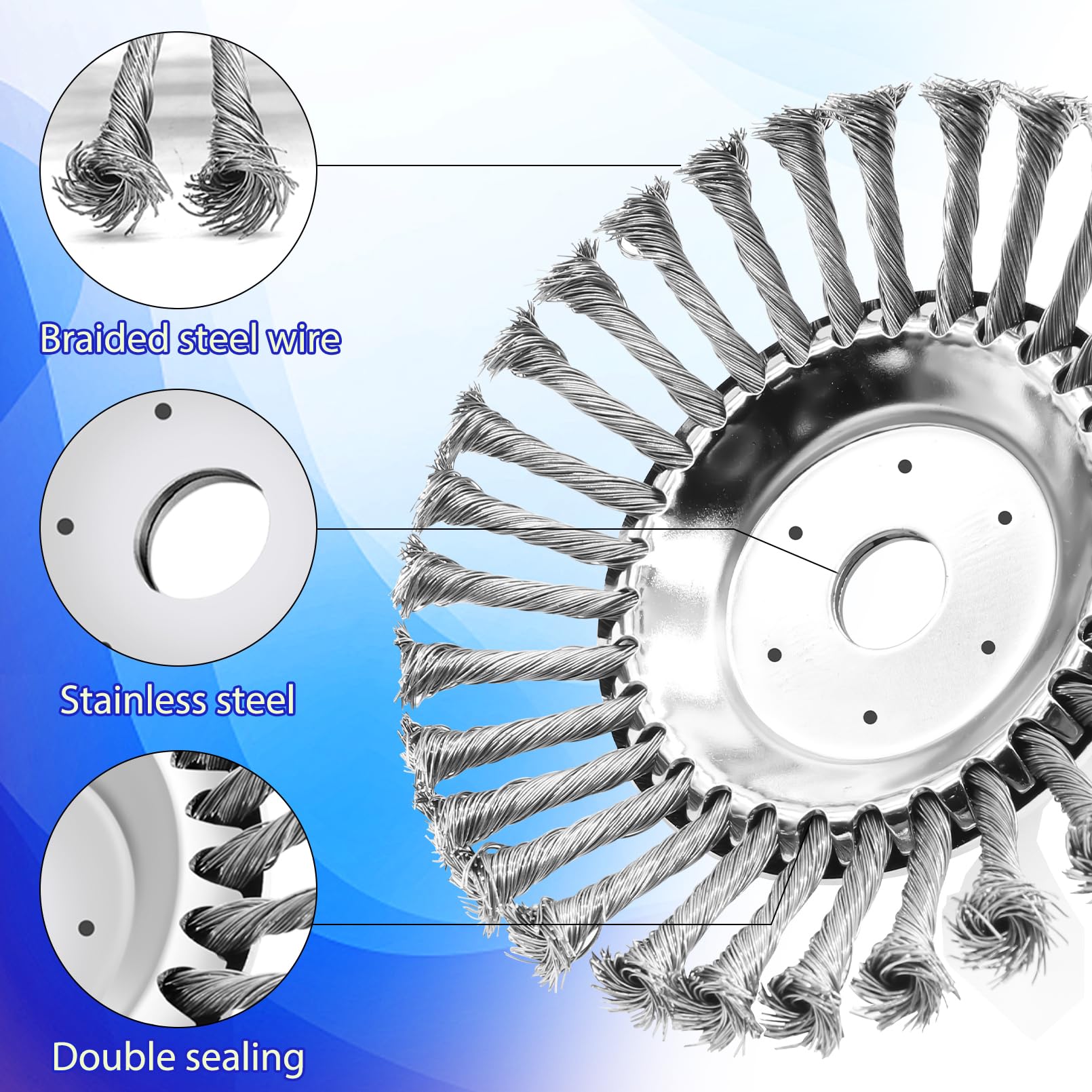Snapklik.com : CZS 8 Inch Unbreakable Wired Trimmer Blade, Steel Wire ...