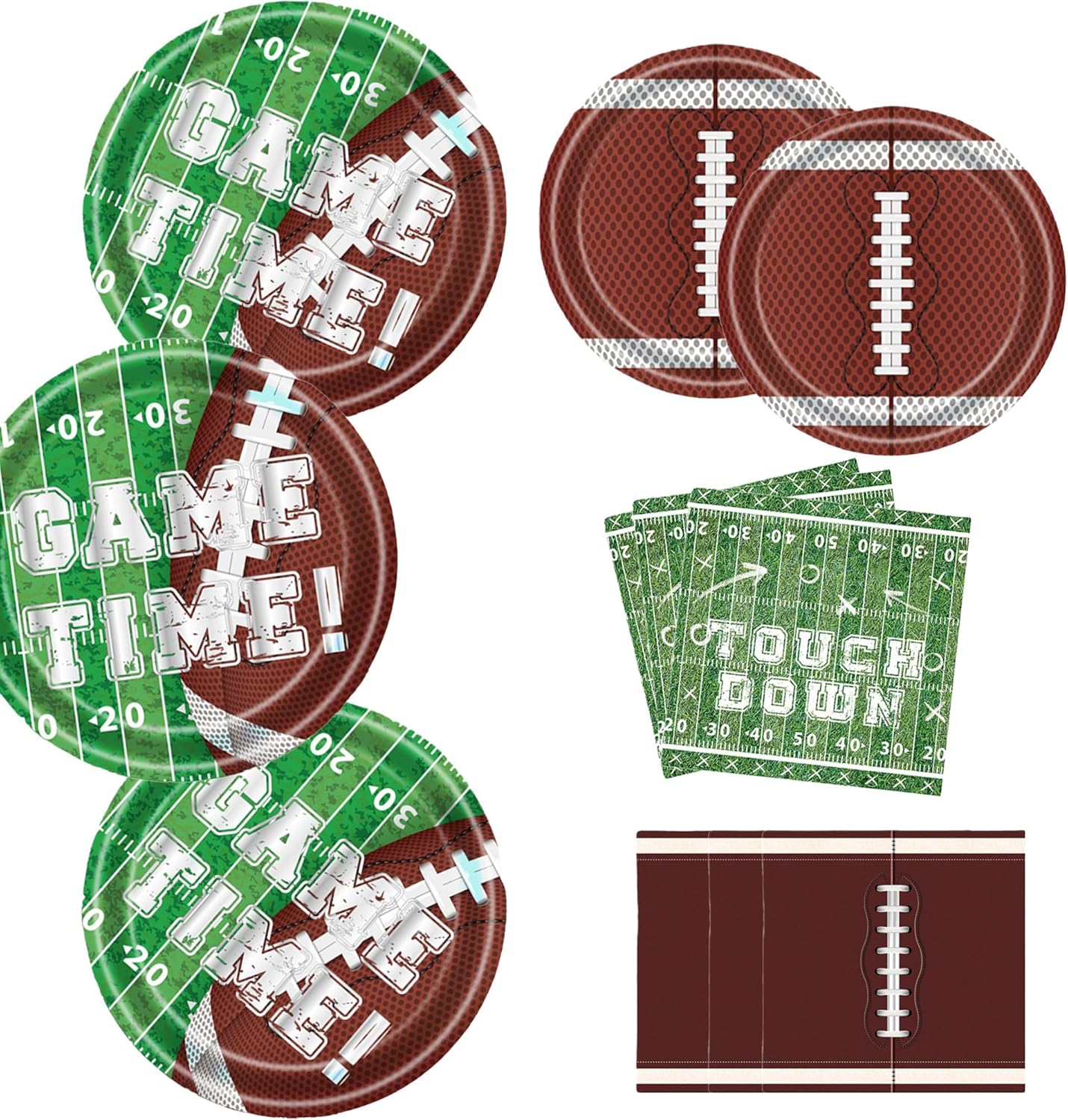 Amazon.com: HAMDKS Football Party Supplies Serve 25, 100Pcs Football ...