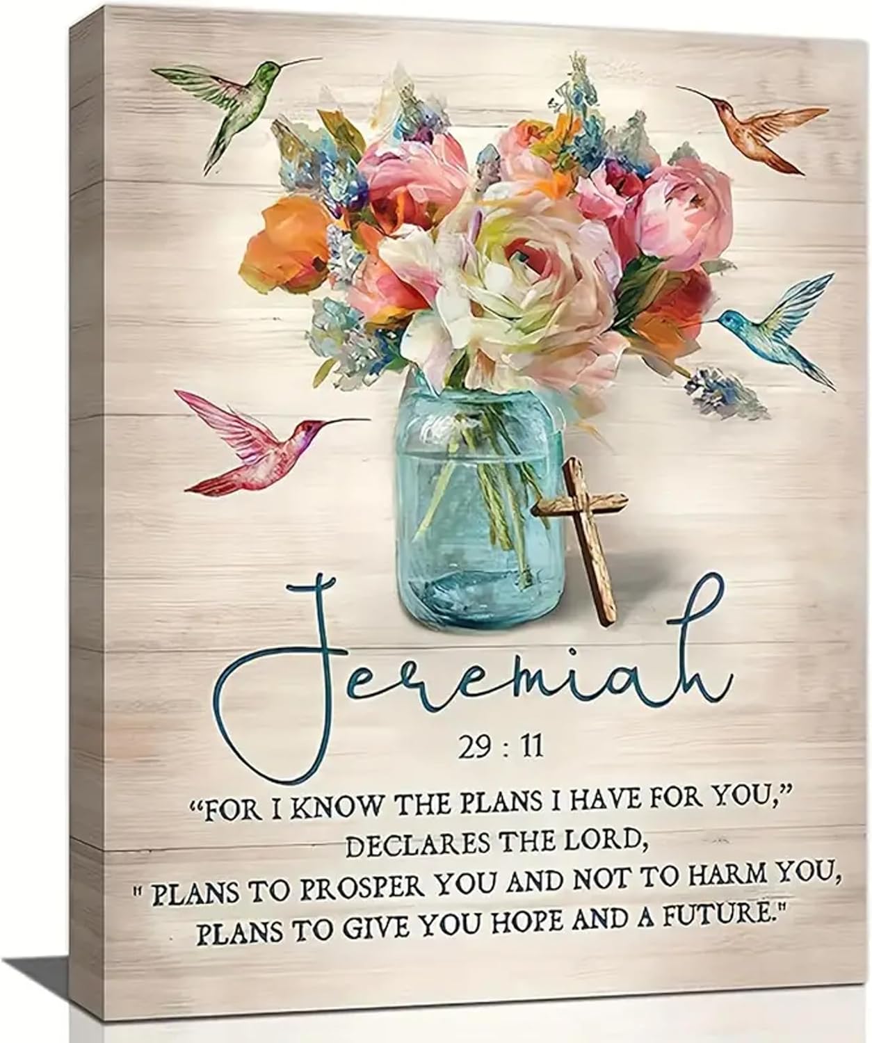 Amazon.com: Bible Verse Canvas Wall Art Decor "For I know the plans I ...