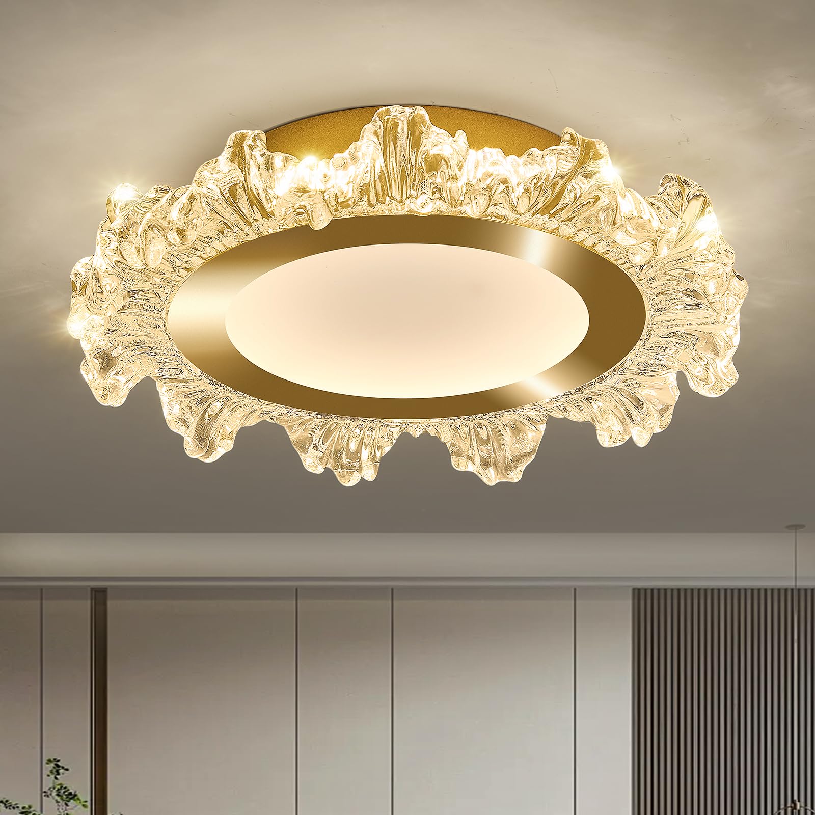 10Inch LED Flush Mount Ceiling Light Fixture Modern Round Ceiling Light ...