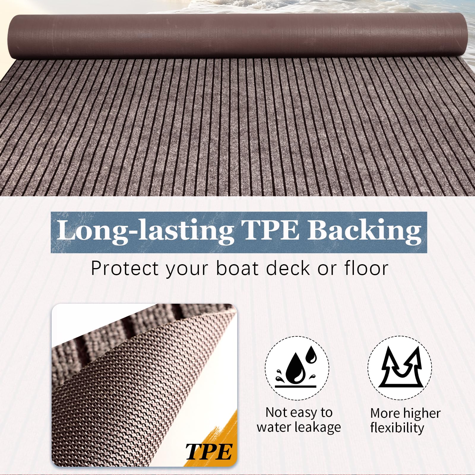 KXKZREN Boat Flooring Polyester Marine Carpet 2ft x 5ft Non-Slip ...