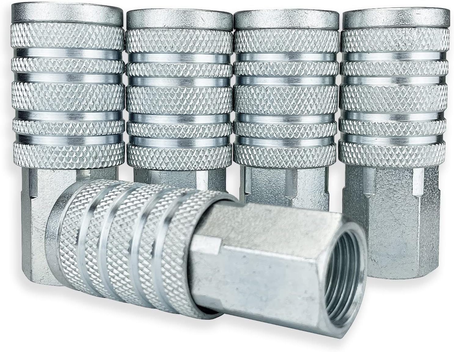 5 Tru-Flate Style Push Sleeve 1/2" NPT Female Couplers for Shop Air ...