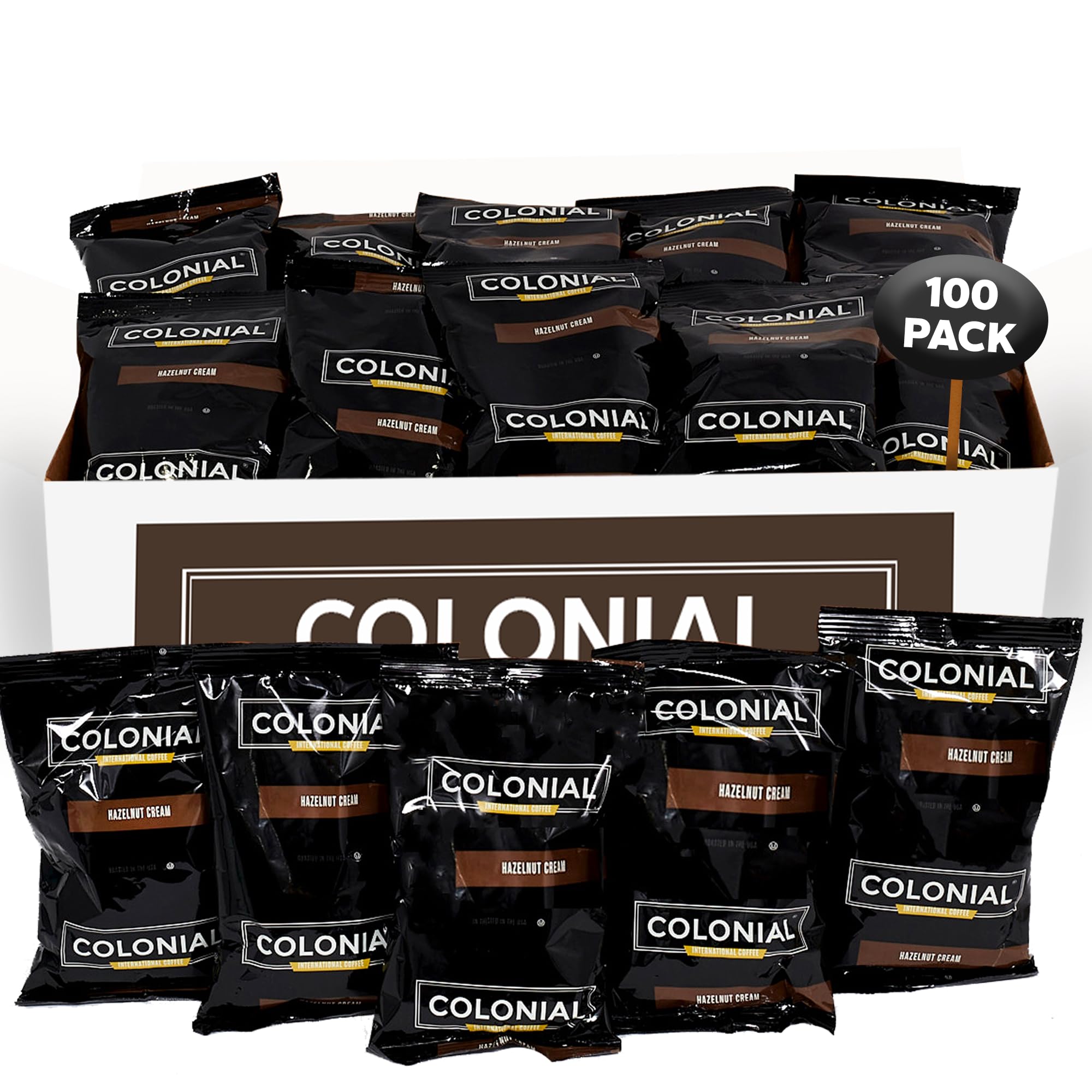 Amazon.com : Colonial Coffee Packets, Pre Ground Coffee Packs, Hazelnut ...