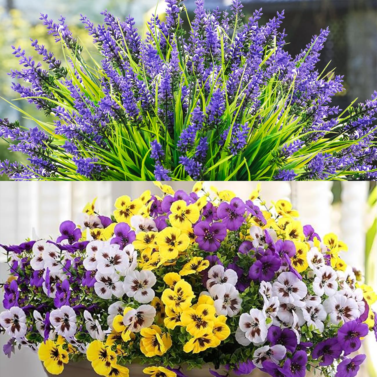 Amazon.com: Rowfad 40 Pcs Artificial Flowers for Outdoor, Faux Silk ...