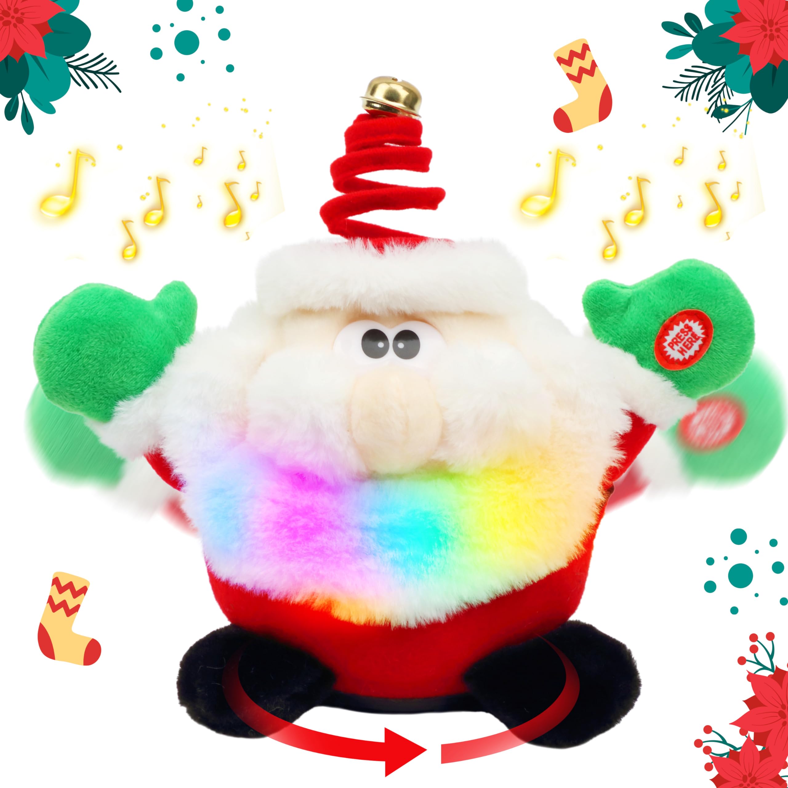 Amazon.com: Hopearl Singing Dancing Light up Christmas Father ...