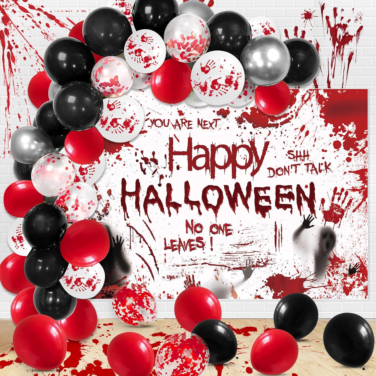 Amazon.com: Halloween Balloon Arch Kit Scary Halloween Party ...