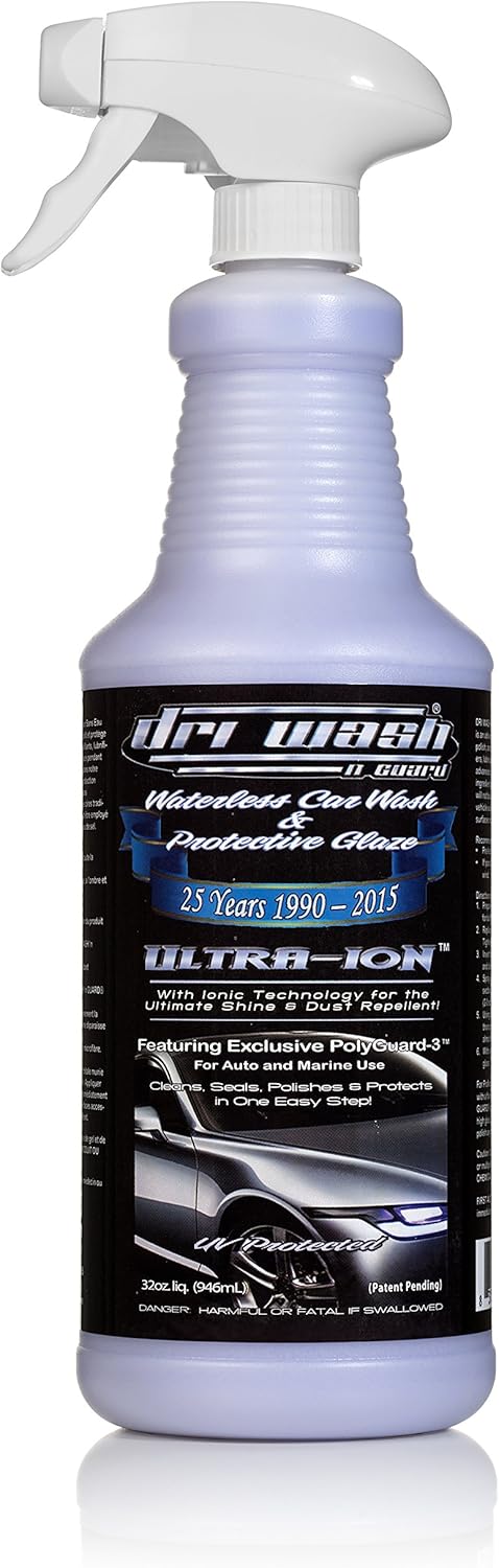 Amazon.com: 32oz Dri Wash 'n Guard Ultra-Ion Waterless Car Wash (w ...