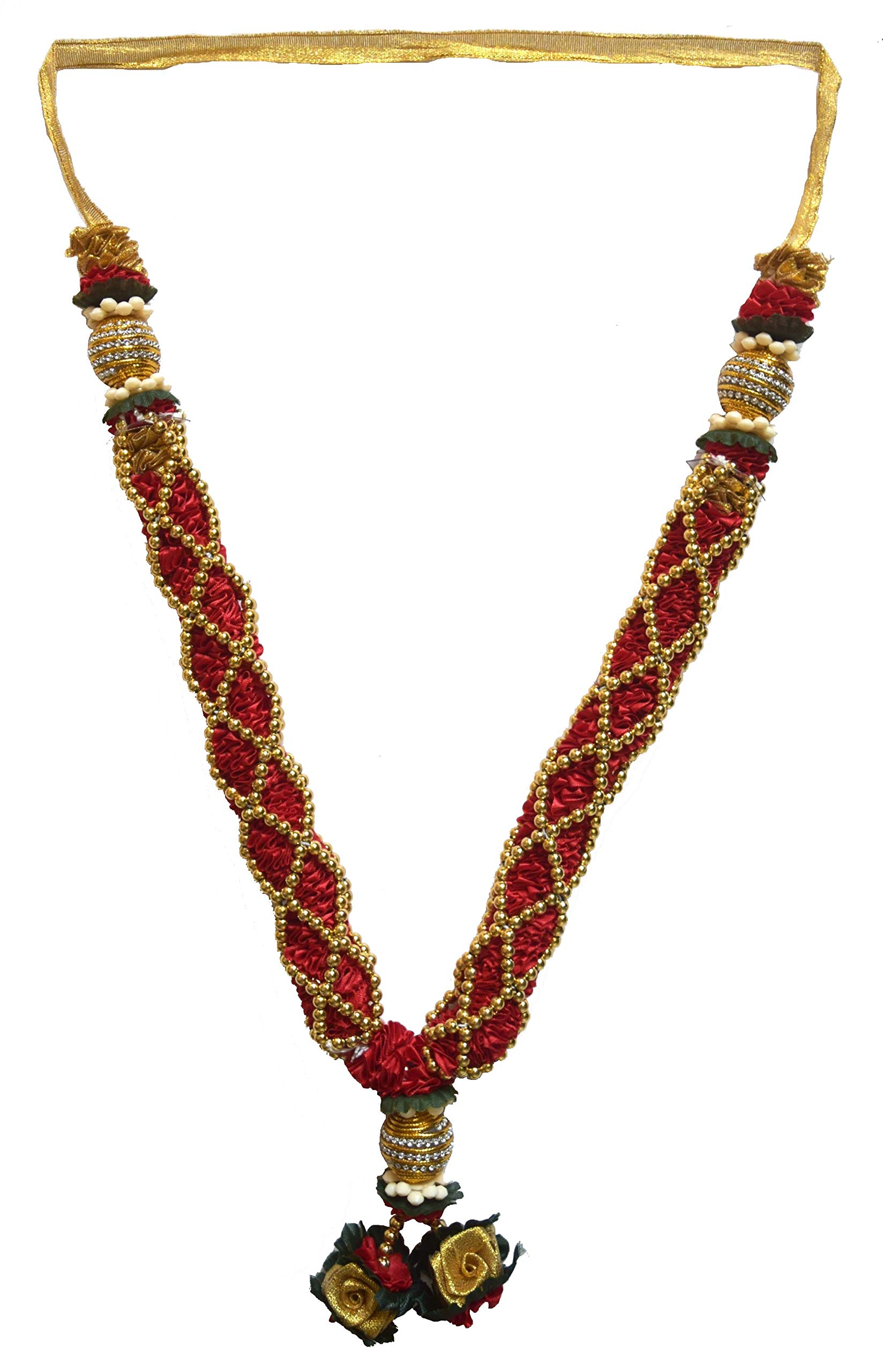 Buy Indian Garland Haar Mala for Idol of 10 To 12 Inches Frame Golen ...