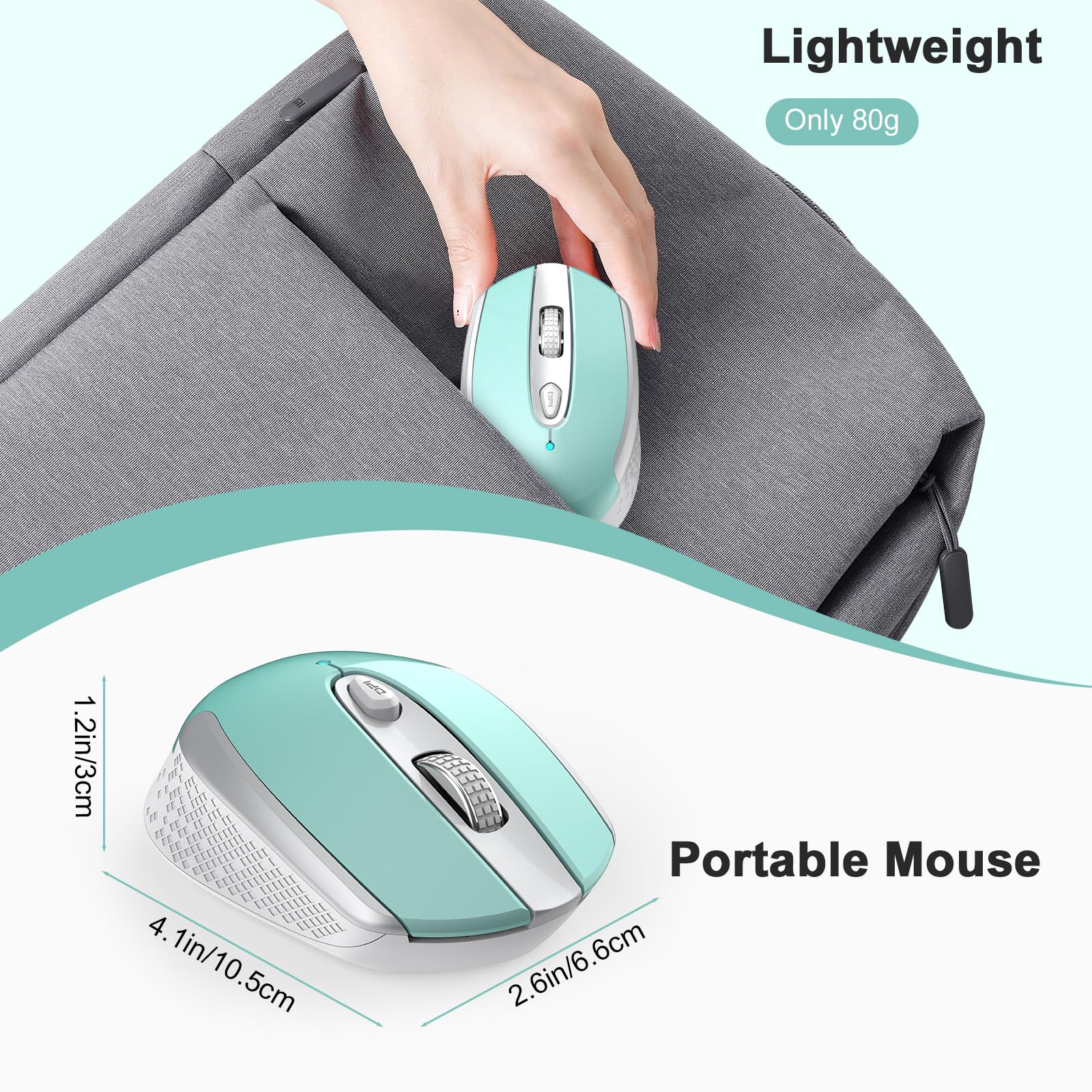 Snapklik.com : Wireless Mouse, Computer Mouse For Laptop, 2.4G Portable ...