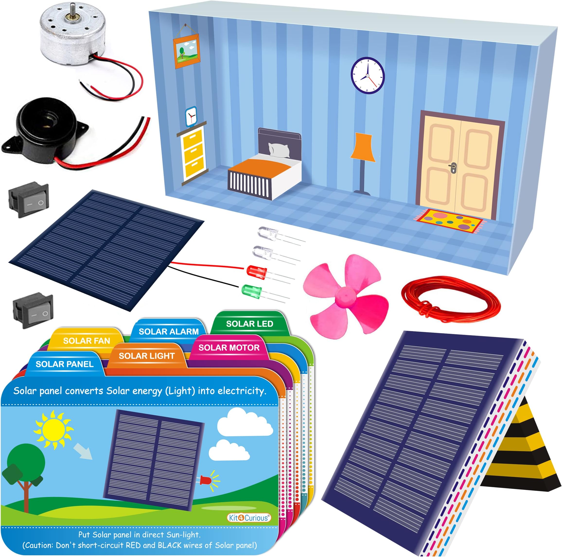 Kit4Curious® Solar Energy Experiment kit with Solar Stand and 3D Room ...