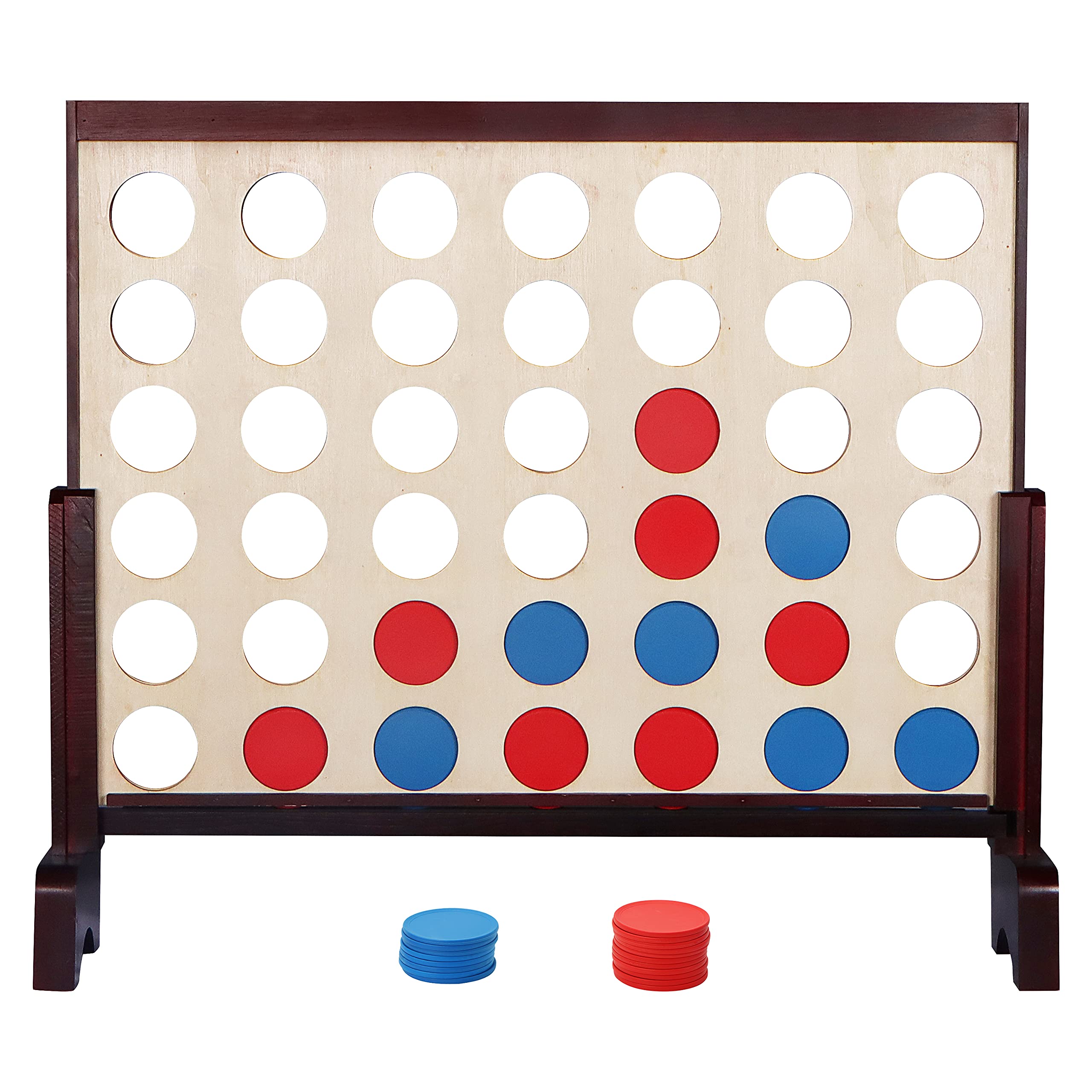 Buy Joyin Giant Wooden 4 in a Row Game, 4-to-Score Giant Game with ...