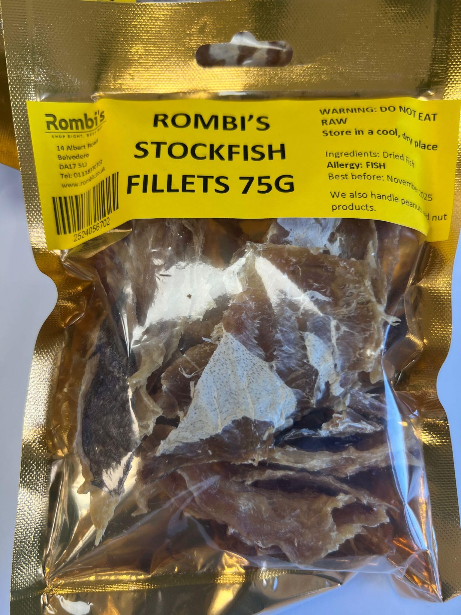 Rombi's Stockfish Fillets 72g (Pack of 3) : Amazon.co.uk: Grocery