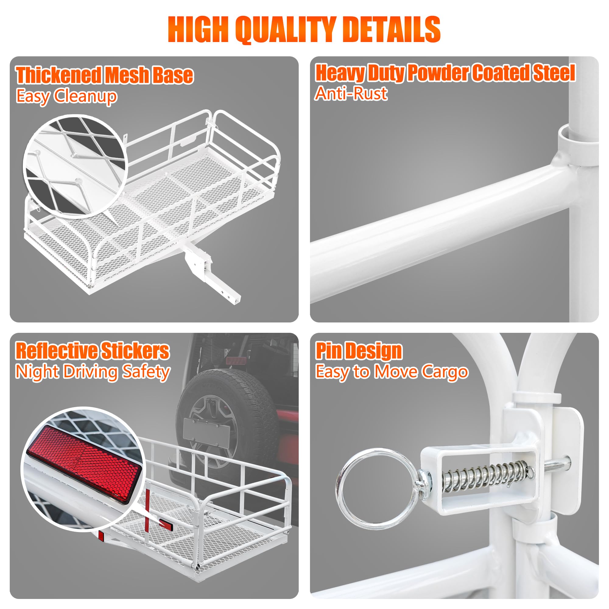 Snapklik.com : KAIRAY 500 Lbs Heavy Duty Hitch Mount Cargo Carrier 60 ...