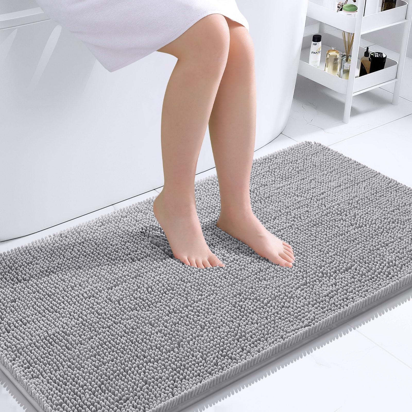 Amazon.com: OLANLY Bathroom Rugs 44x24, Extra Soft Absorbent Chenille ...