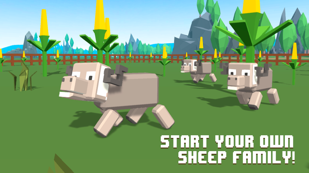 Block Farm: Sheep Simulator | Pixel Farm Cube Craft Animal Simulator ...