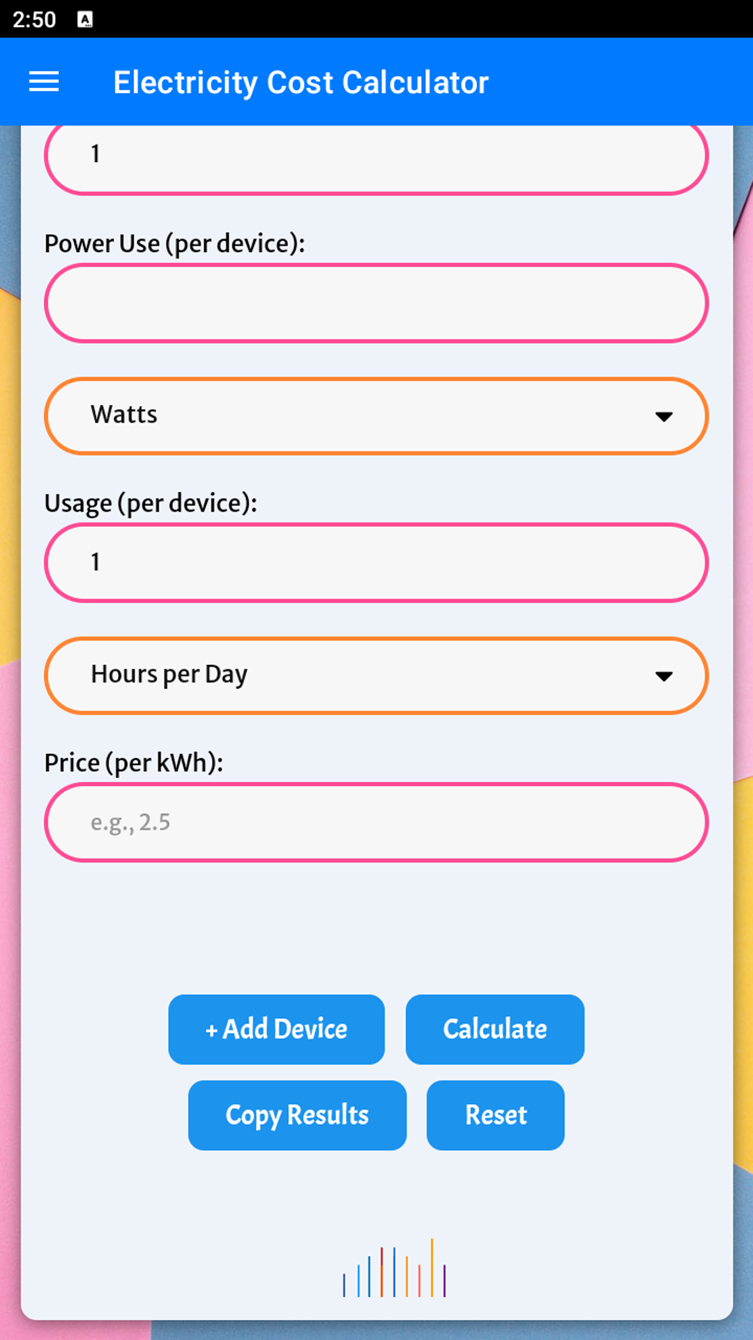 Electricity Cost Calculator - App on Amazon Appstore
