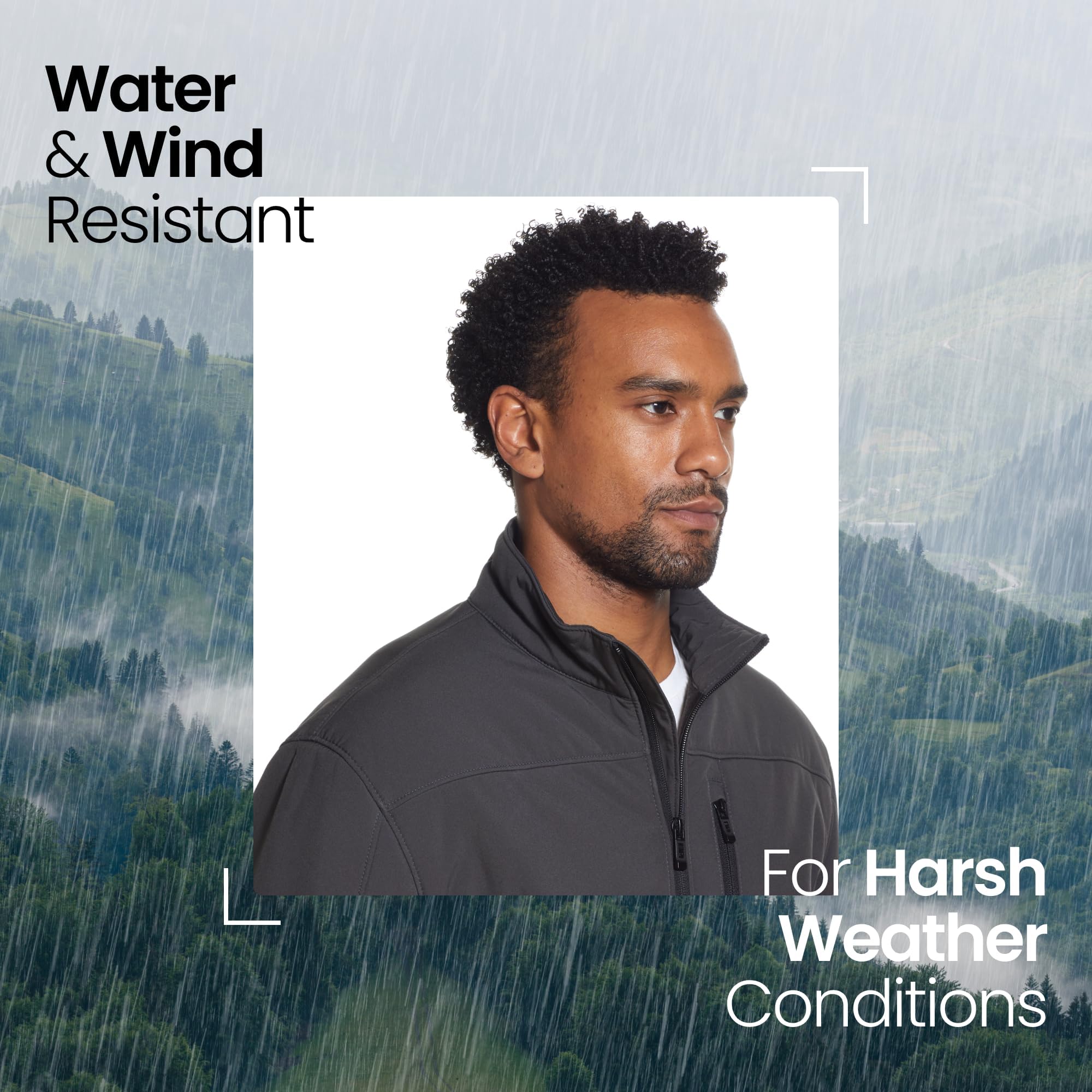Snapklik.com : Weatherproof Mens Softshell Jacket For Men, Wind & Water ...