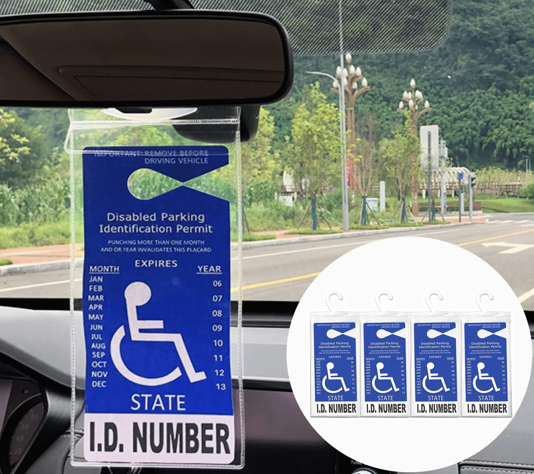 Amazon.com: Yuoyar Ultra Transparent Handicap Placard Holder for Auto ...