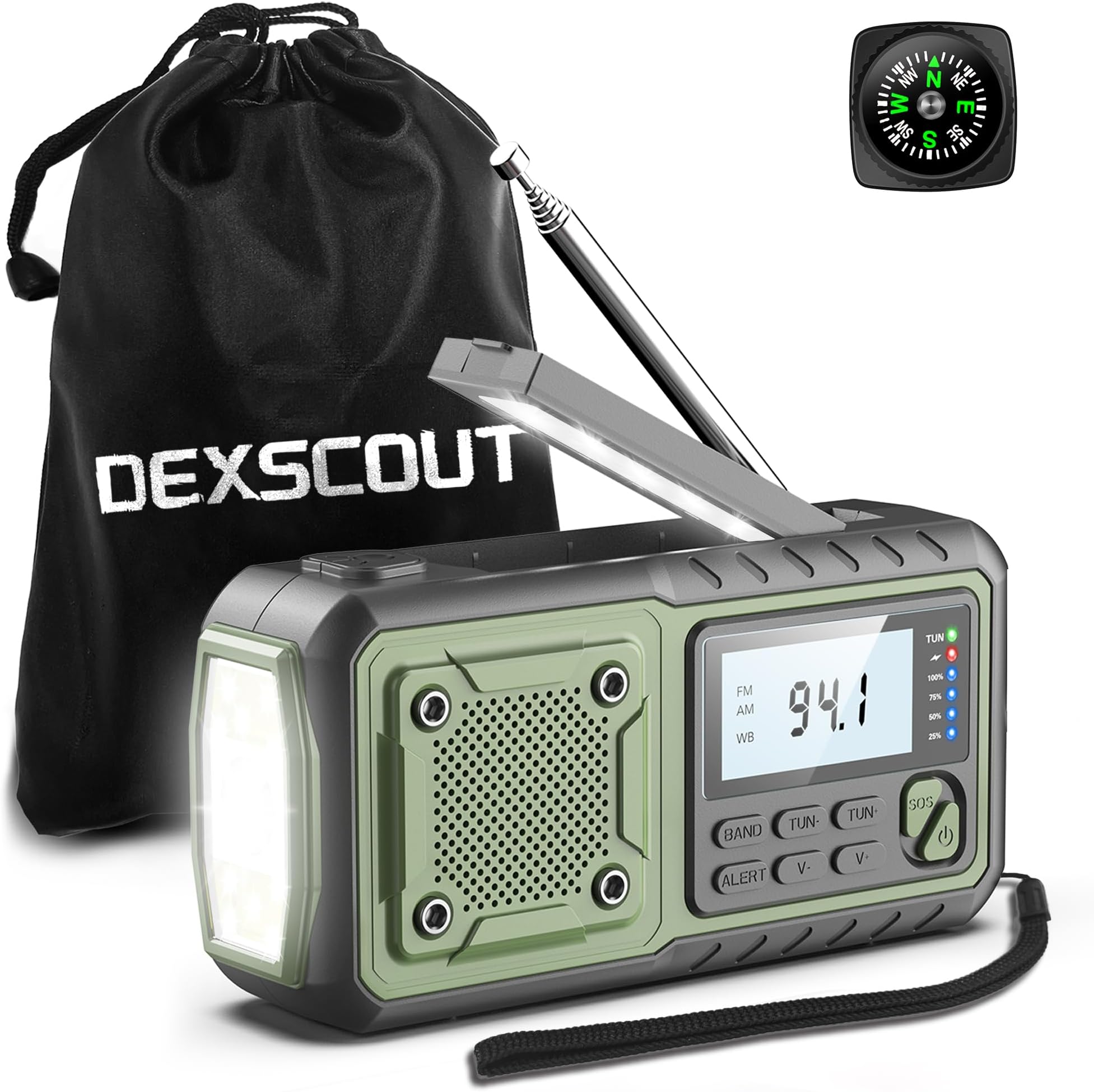 Amazon.com: Emergency Weather Radio (Condor 1) NOAA/AM/FM with 74000mWh ...