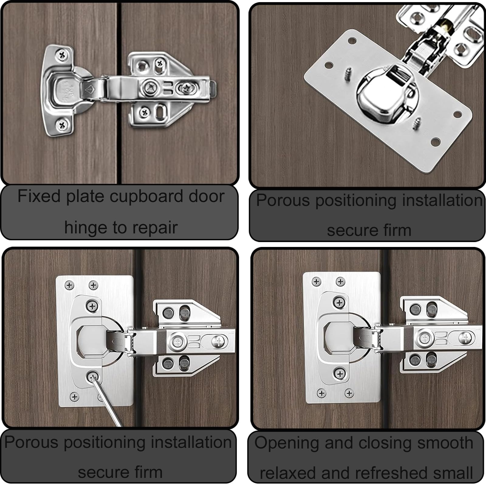 14 Pieces Hinge Repair Plate, Hinge Fixing Plate Hinge Repair Bracket ...