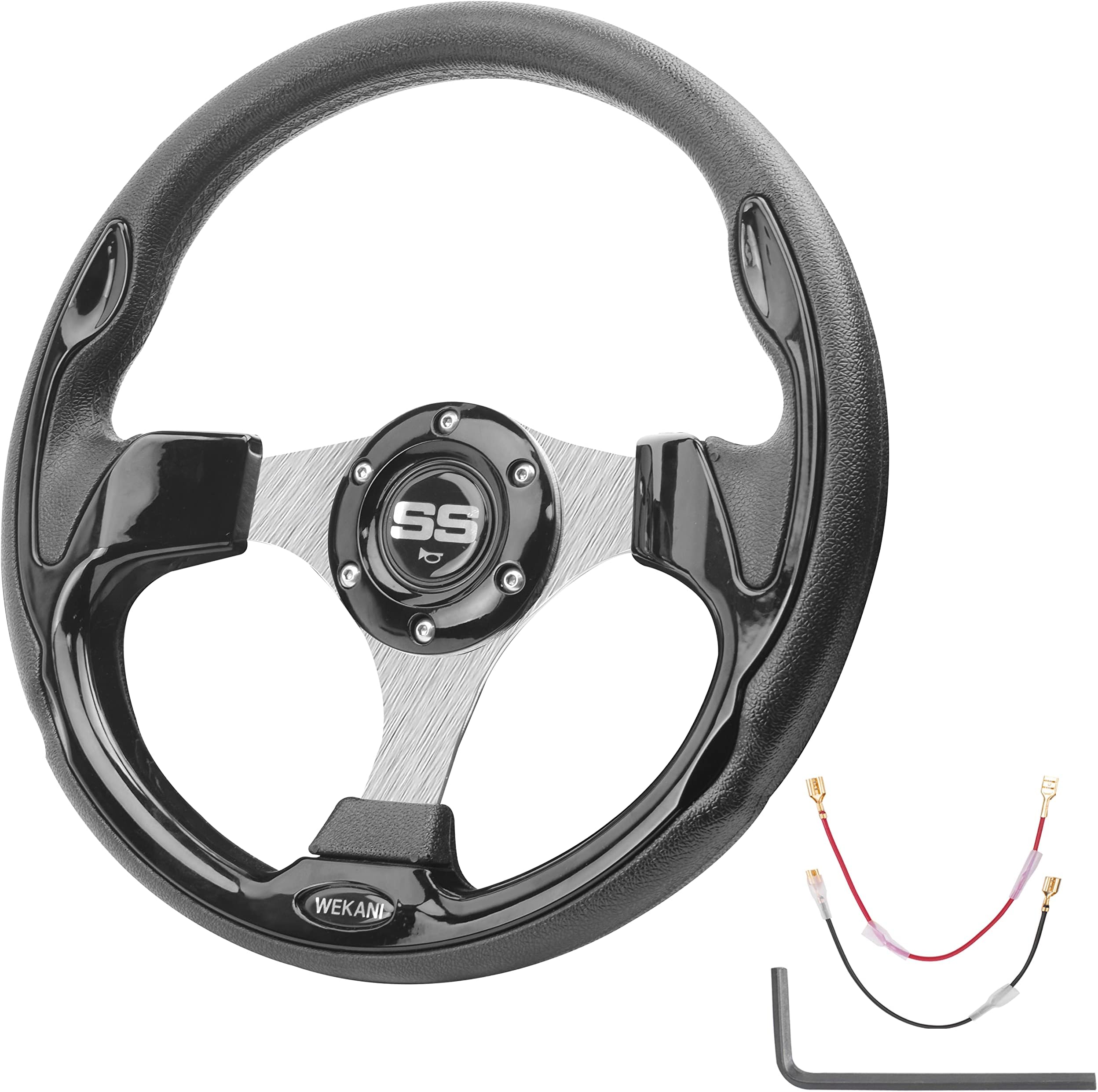 Amazon.com: Red Hawk RHOX Steering Wheel, Aviator 5 Black Grip/Black ...