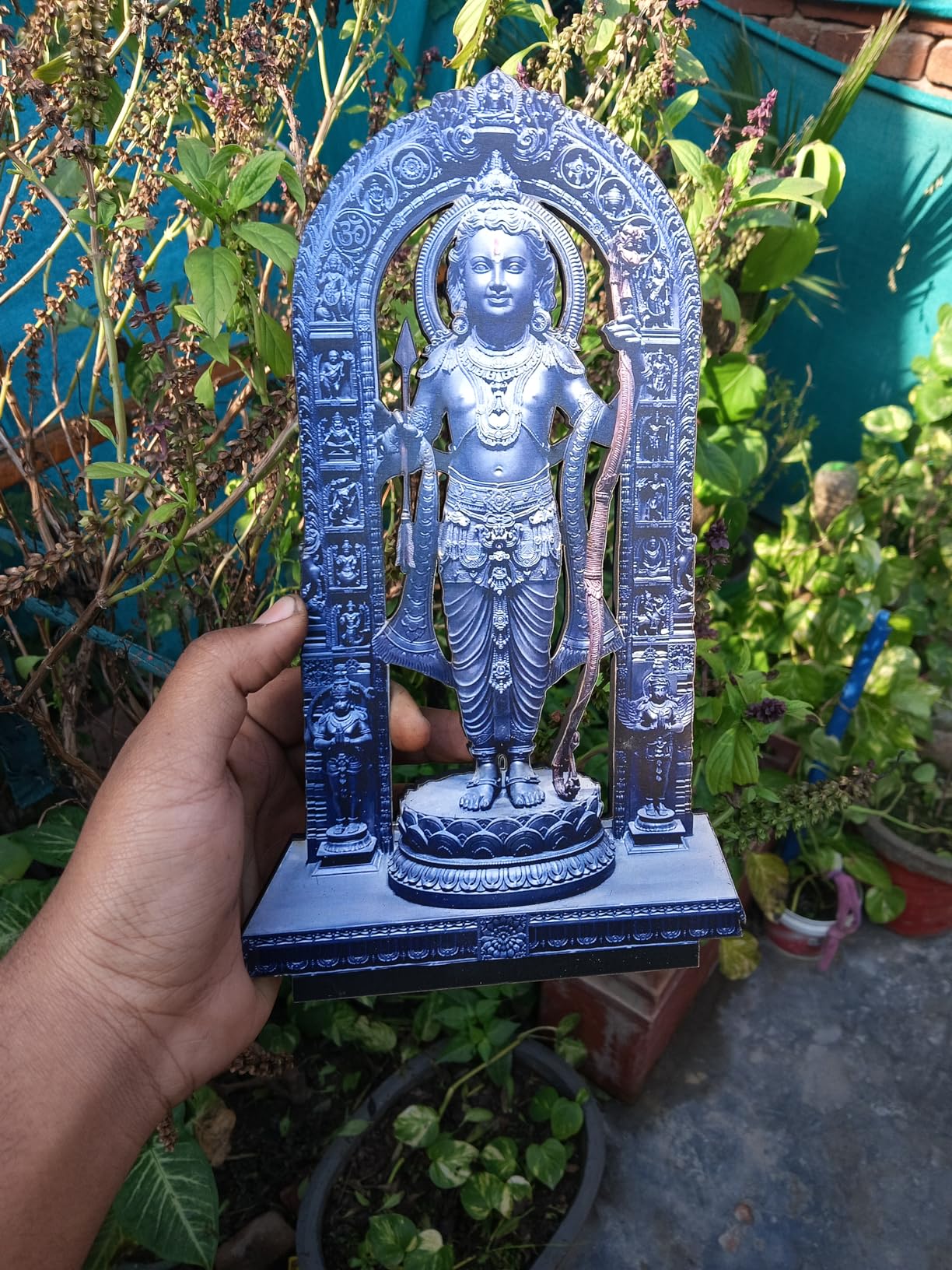 Buy Pink n Purple Engineered Wood Action Ram Lalla Mdf Cutout Of Ram ...