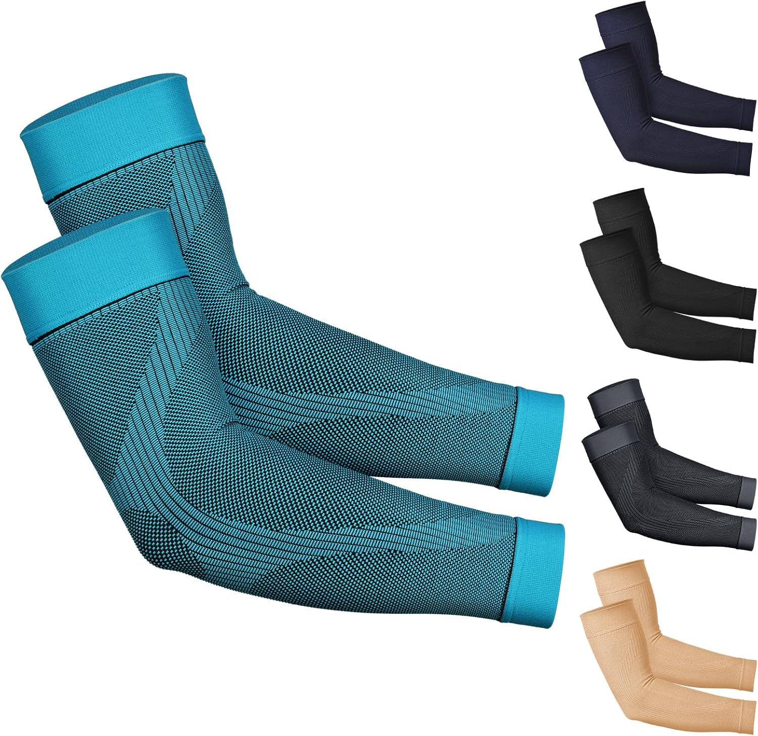 KEKING® Compression Arm Sleeves, Pair, Firm 20-30mmHg Graduated ...