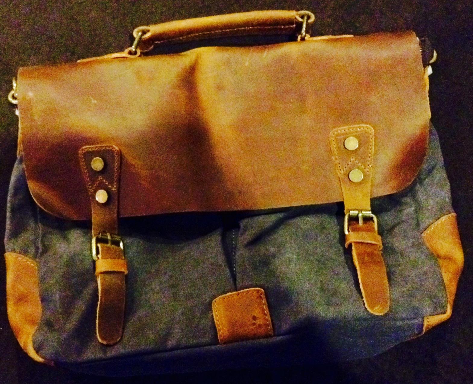 Amazon.com: WOWBOX Messenger Bag for Men 15.6" Leather Laptop Satchel ...