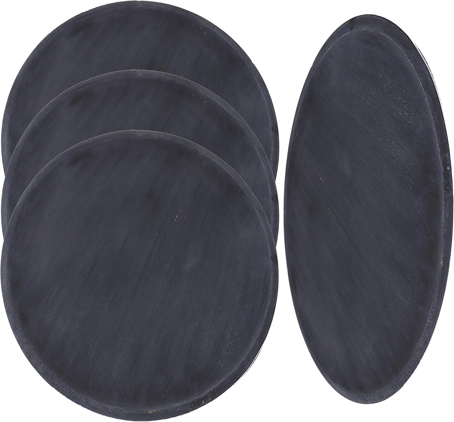 Amazon.com | CLEENTABLE Wooden Plates Round Dinner Plates 11 Inch ...