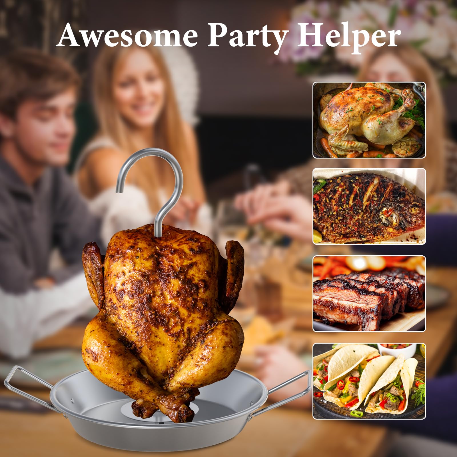 Snapklik.com : Thanksgiving Turkey Roast Rack, Vertical Skewer And ...