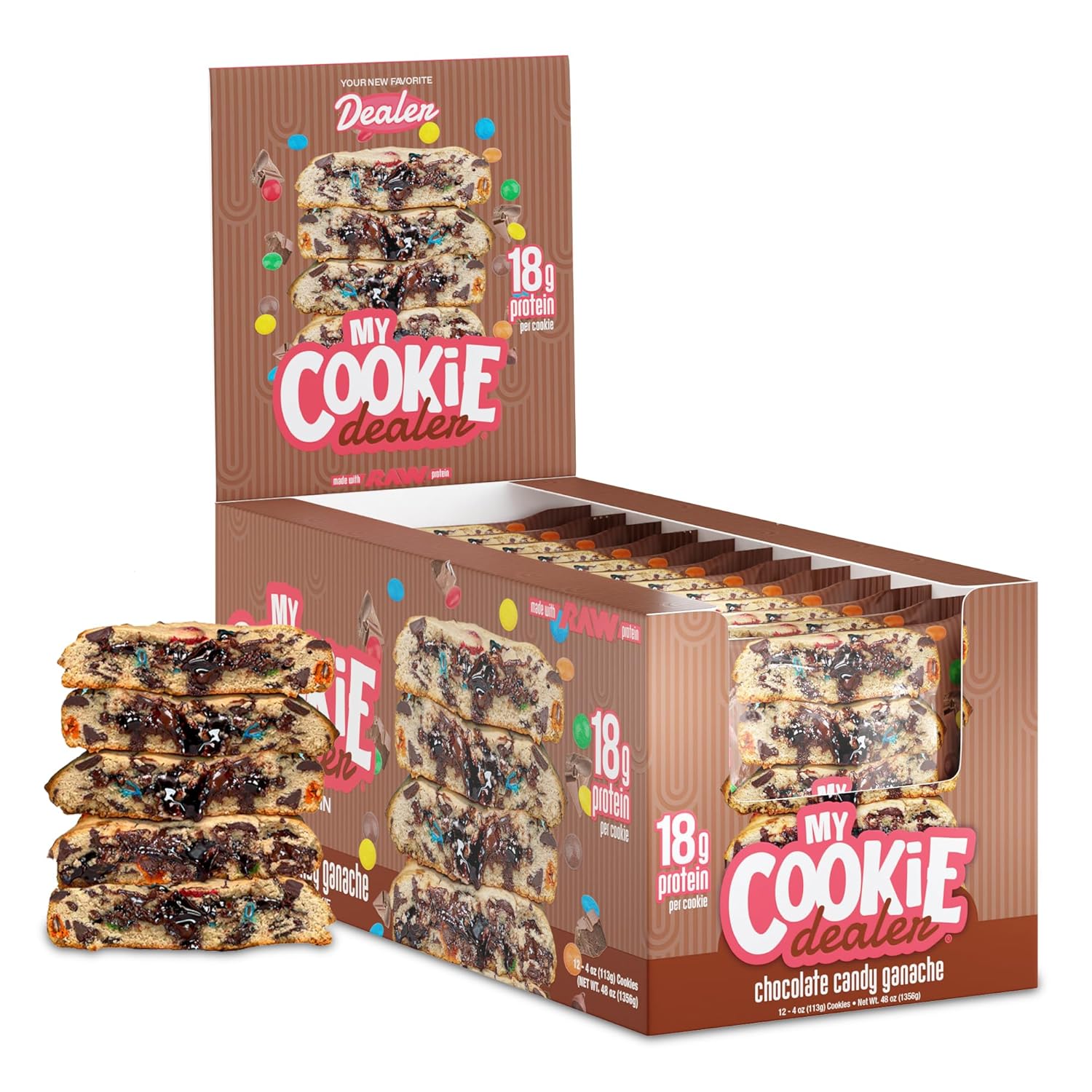 Amazon.com: My Cookie Dealer Protein Cookies, Chocolate Candy Ganache ...