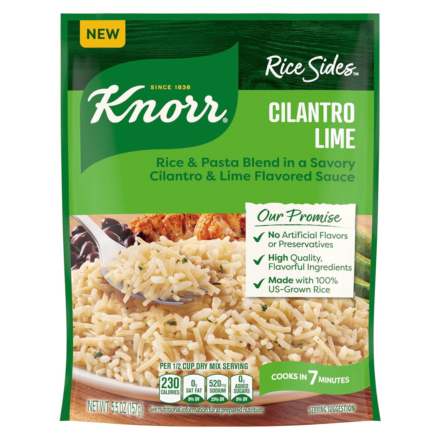 Amazon.com : Knorr Rice Sides Cilantro Lime Rice for a Delicious ...