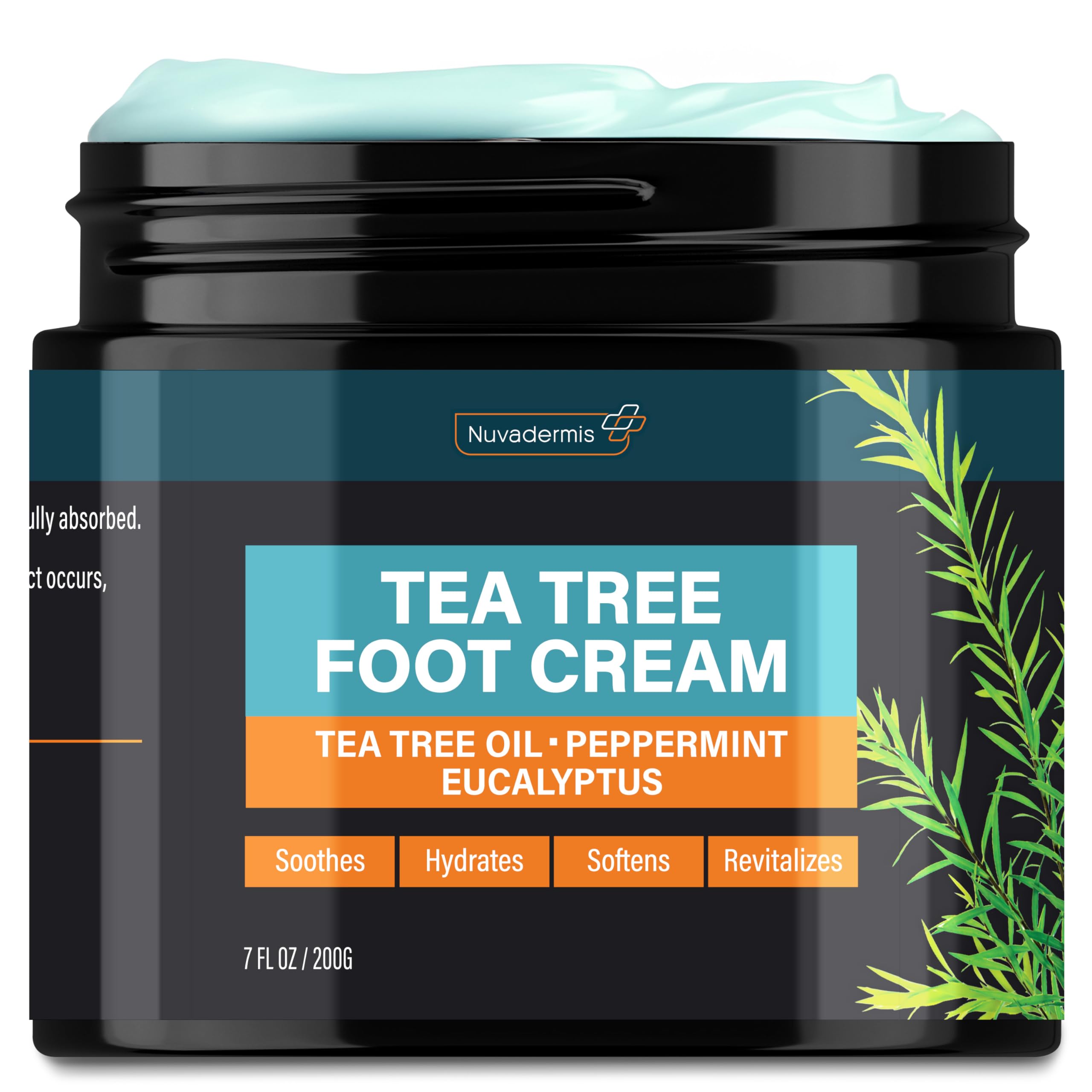 Amazon.com : NUVADERMIS Tea Tree Oil Foot Cream - Soothing Moisturizer ...