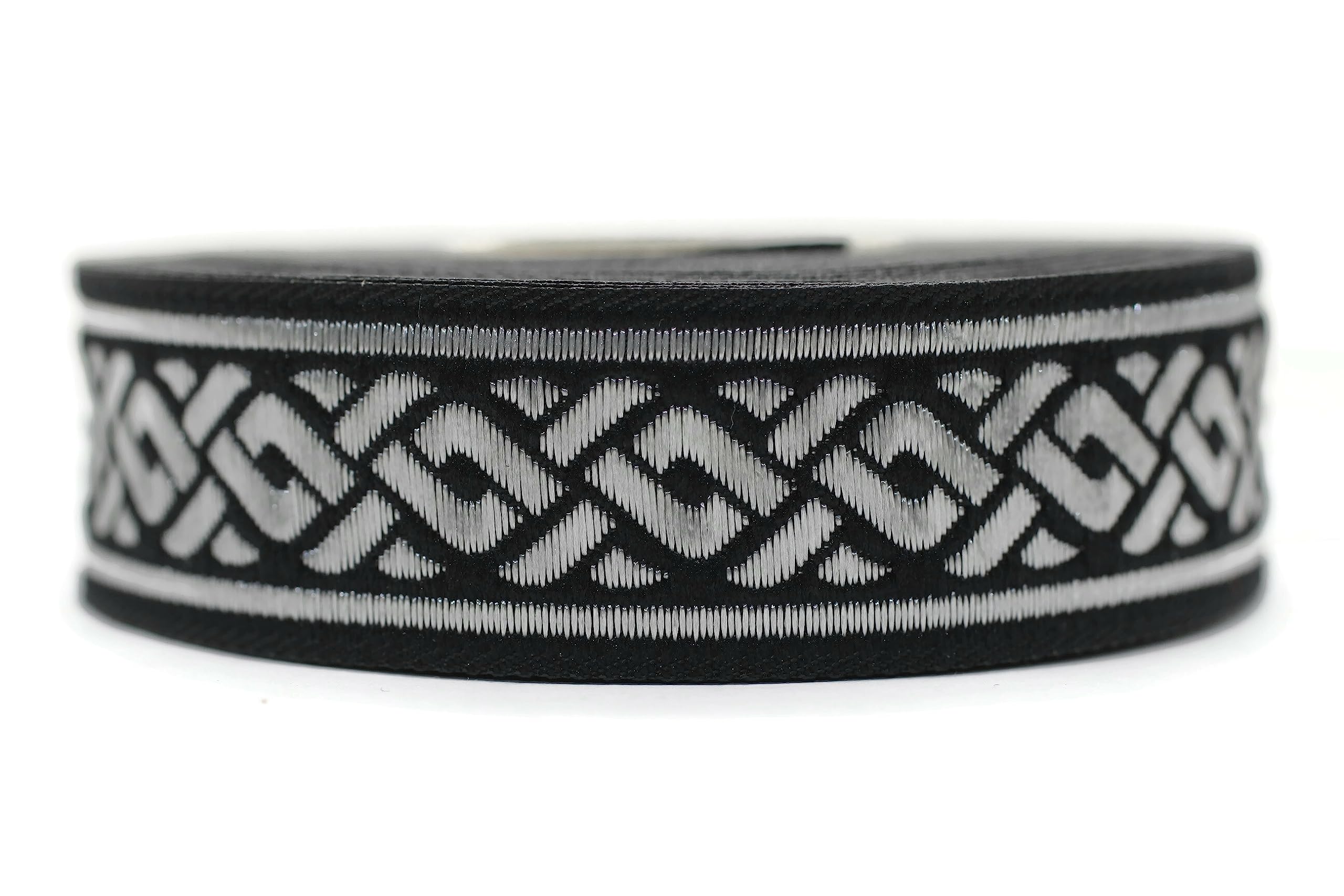 Amazon.com: 11 Yards Spool 0.86" Wide Black & Silver Celtic Knot ...
