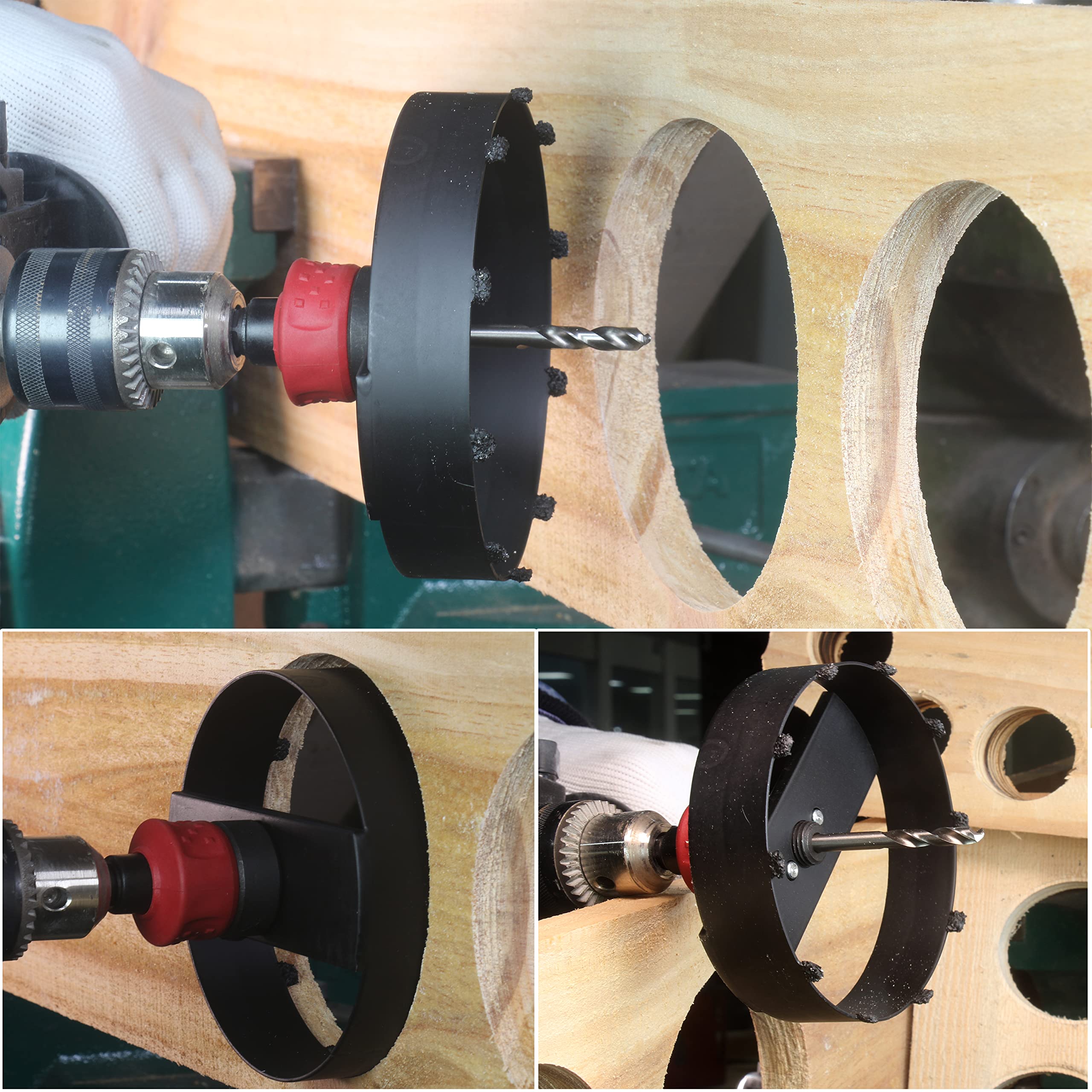 Recessed Light 6-3/8 Inch Carbide Hole Saw Cutter with Extra Gift for 6 ...