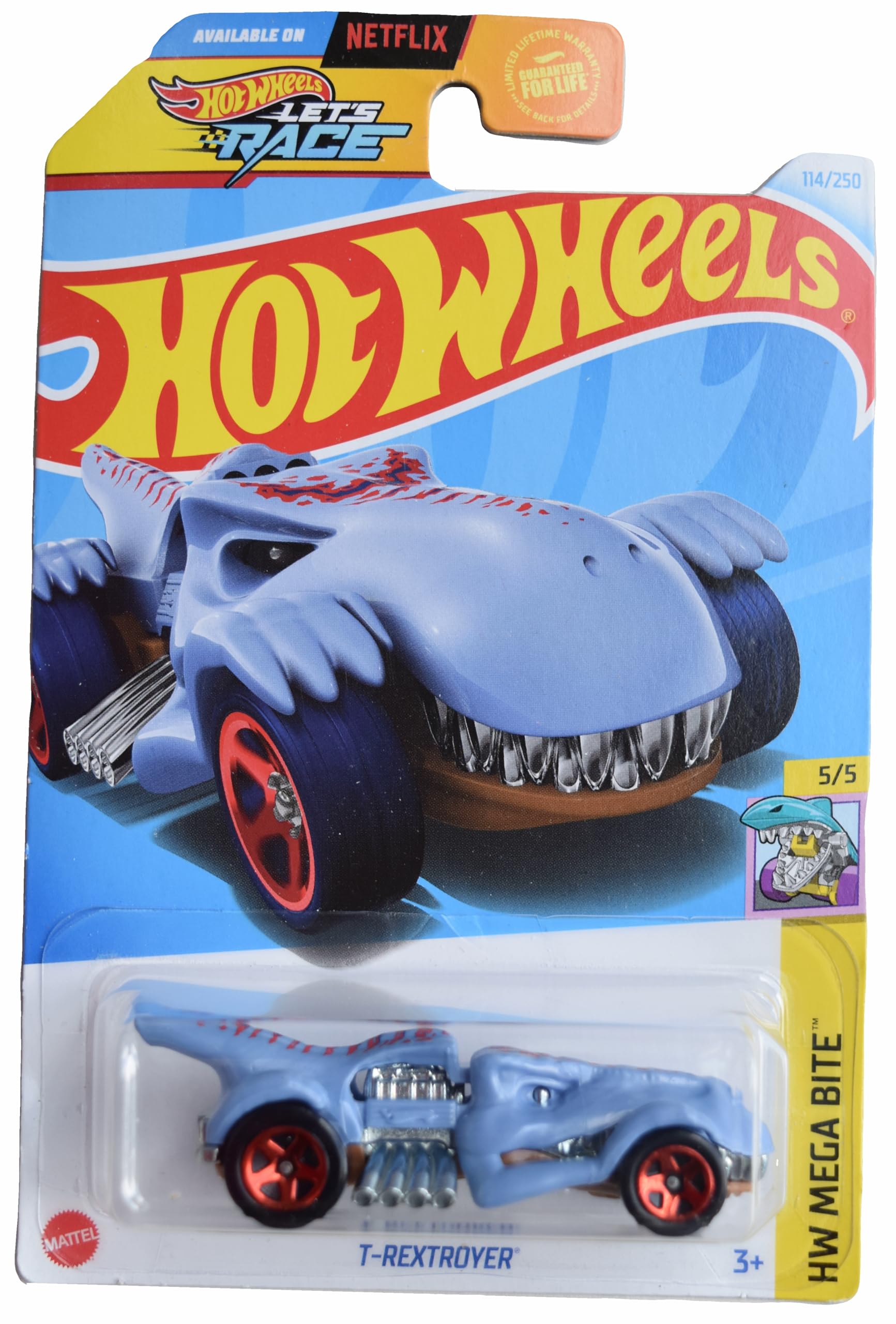 Amazon.com: Hot Wheels T-Rextroyer, HW Mega Bite 5/5 [Blue] 114/250 ...